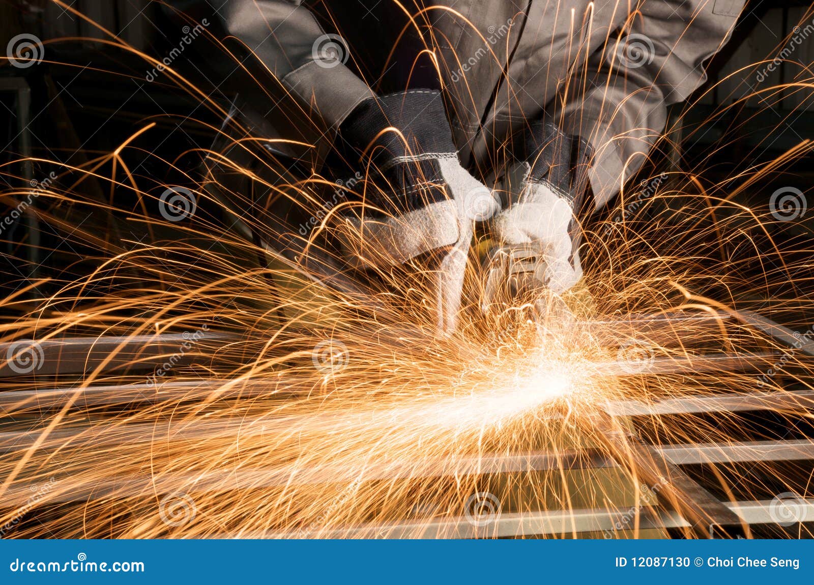 Worker grinding stock photo. Image of hand, heat, grinding - 12087130