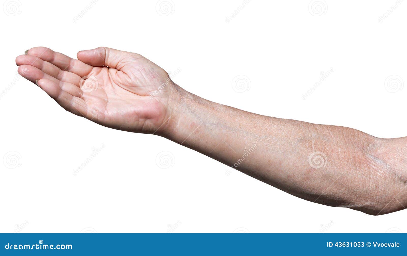Hand Palm Which Fingers Splitting Gesture On Left Hand Isolated On ...