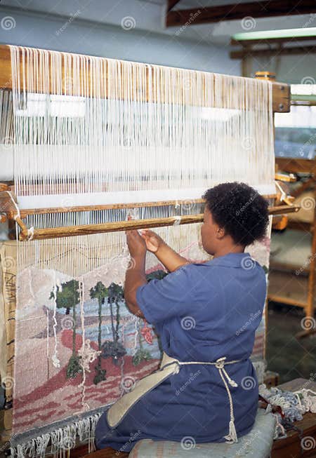 Worker Hand Weaving a Wool Carpet Editorial Stock Image - Image of wool ...