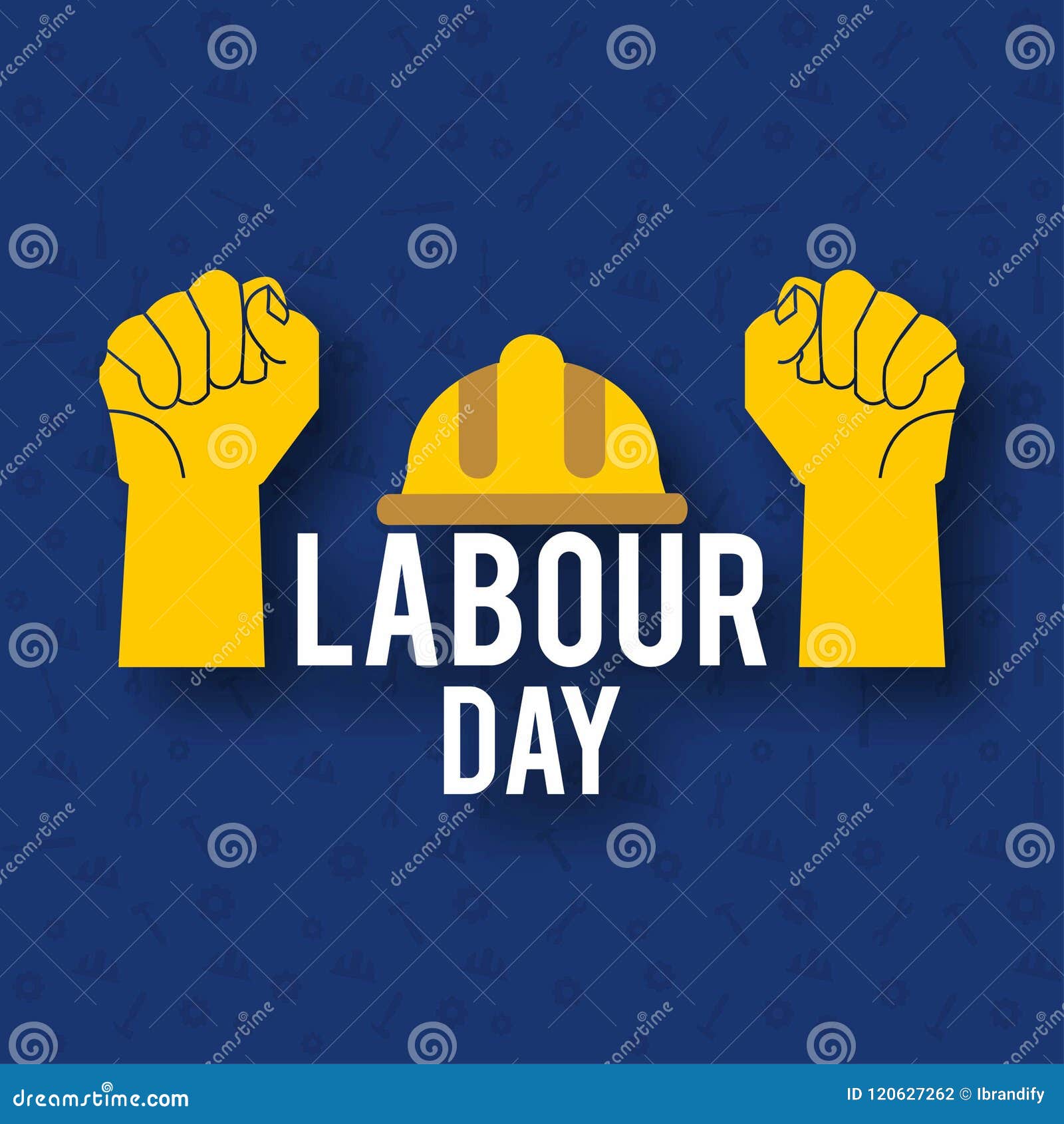 Worker Hand with Wrench Symbol Stock Vector - Illustration of service ...