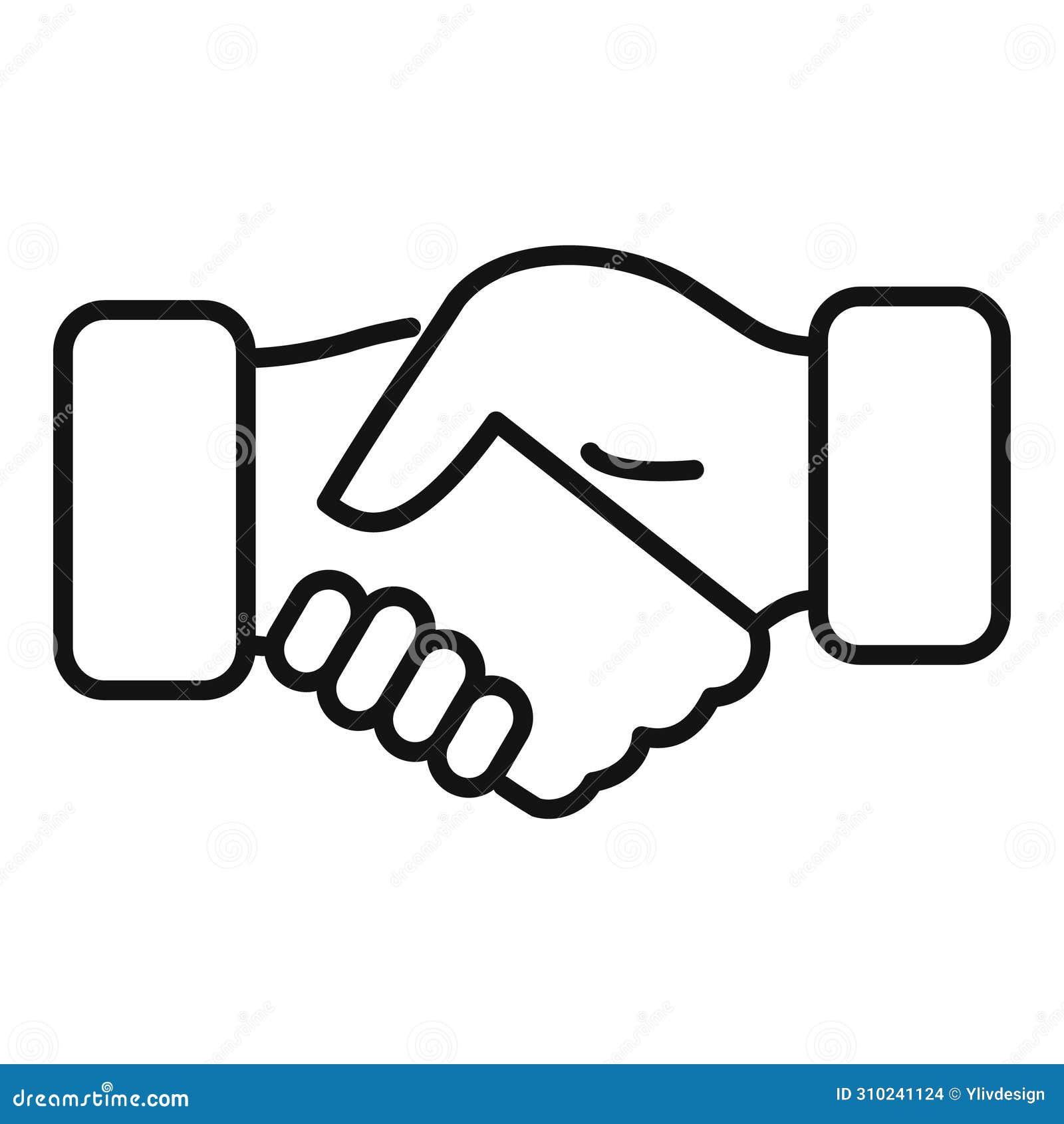 Worker Handshake Icon Outline Vector. Business Coping Skills Stock ...