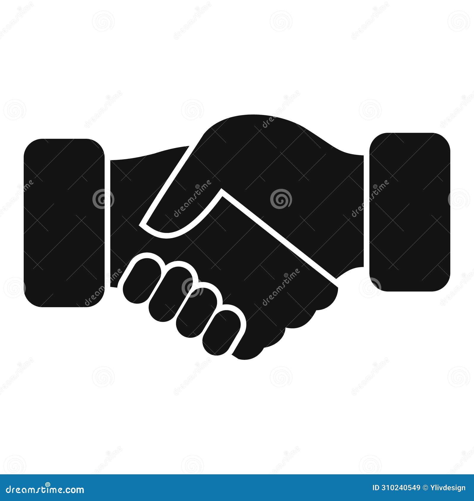 Worker Handshake Icon Simple Vector. Business Coping Skills Stock ...