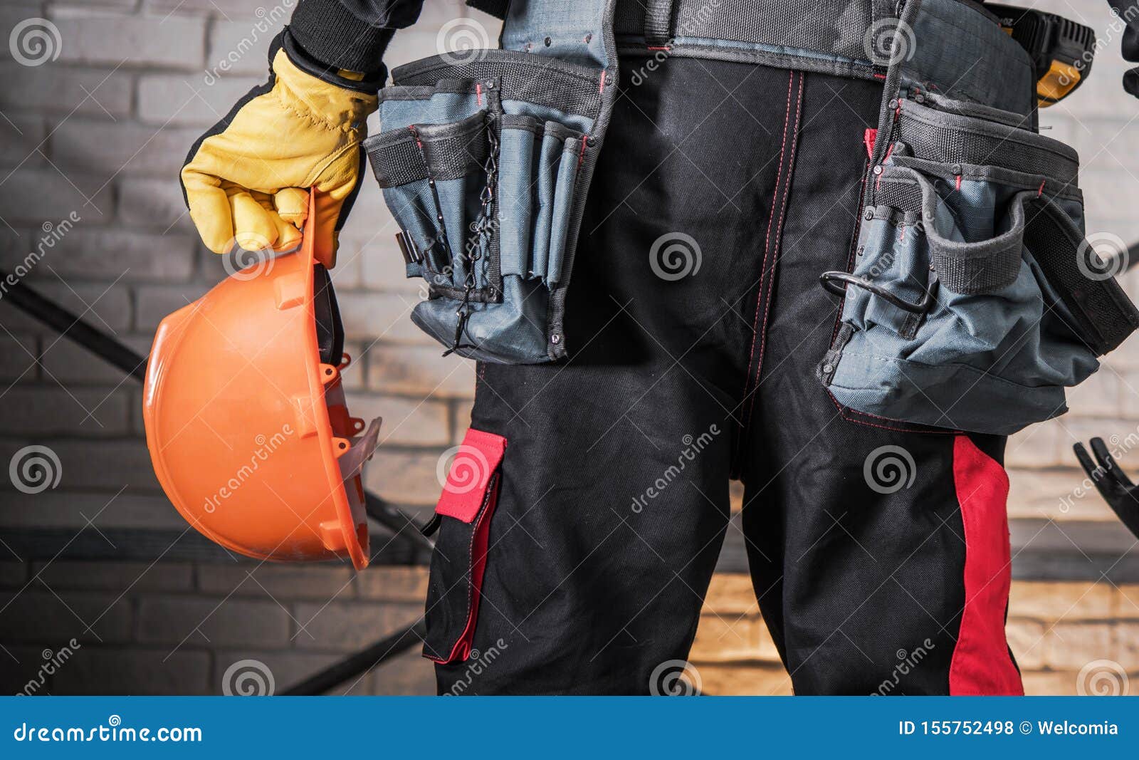 Worker with Hard Hat stock photo. Image of shift, safe - 155752498
