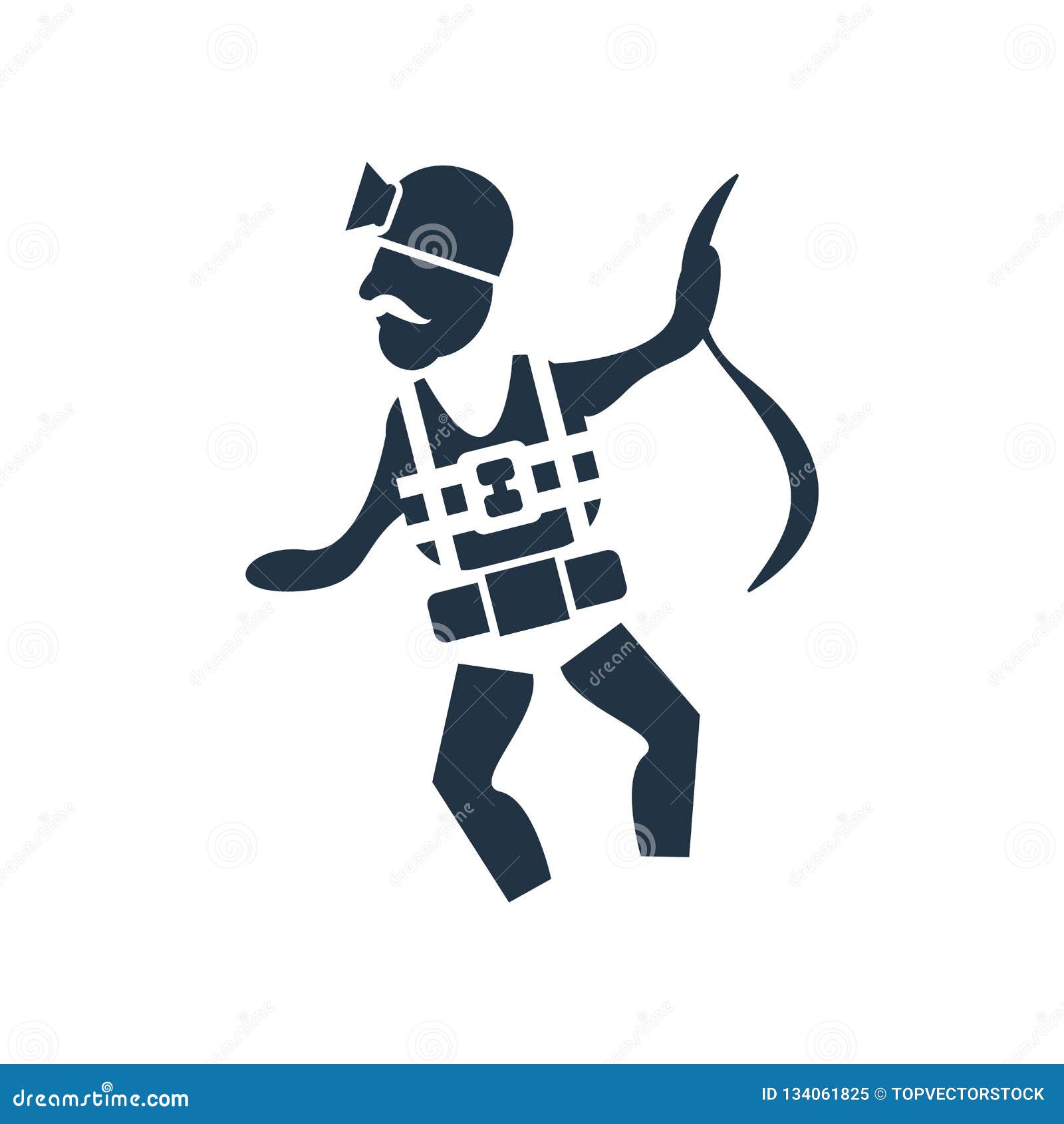 Worker with Harness Icon Vector Isolated on White Background, Worker ...