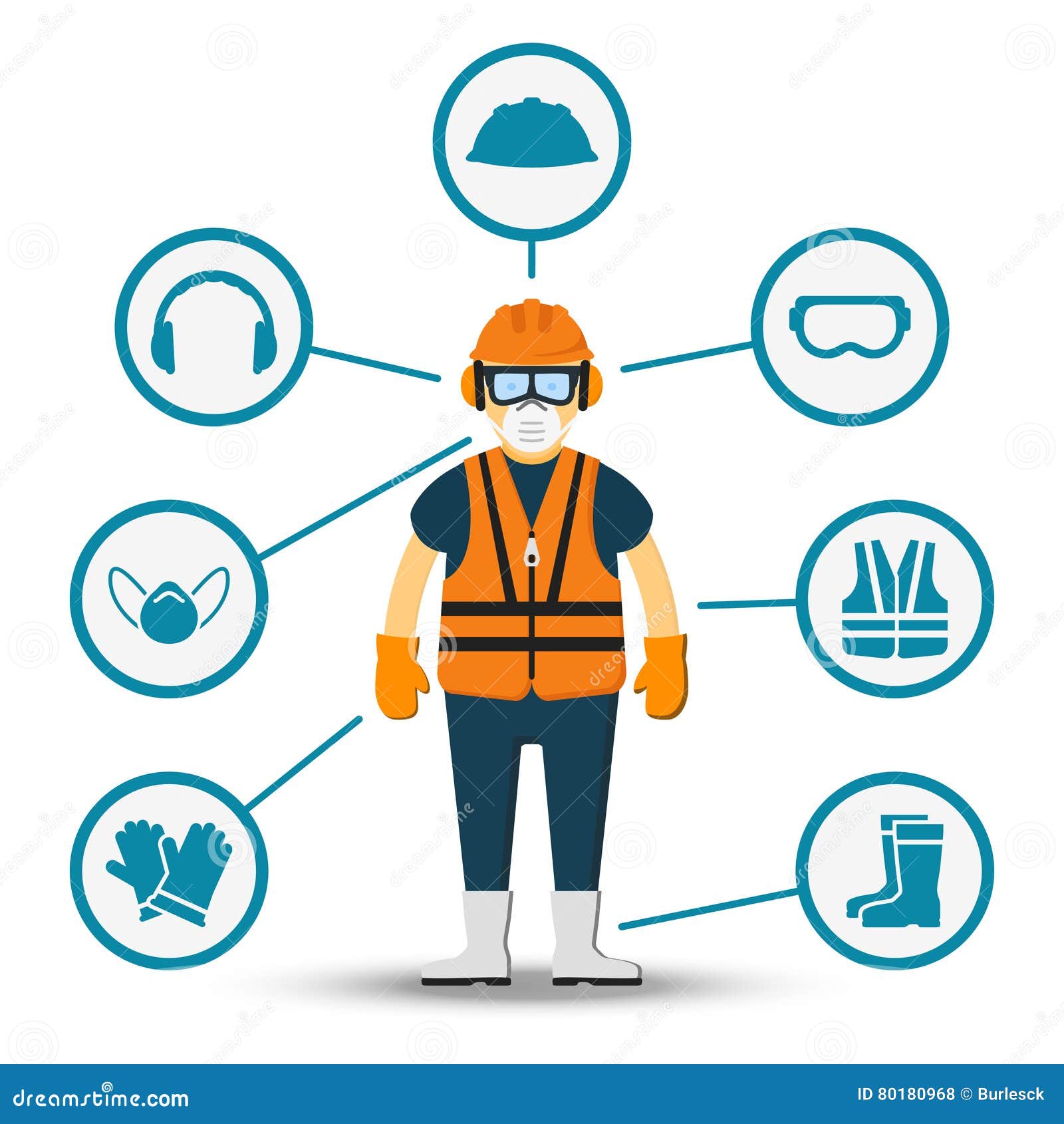 Worker Health and Safety Vector Illustration Stock Vector ...