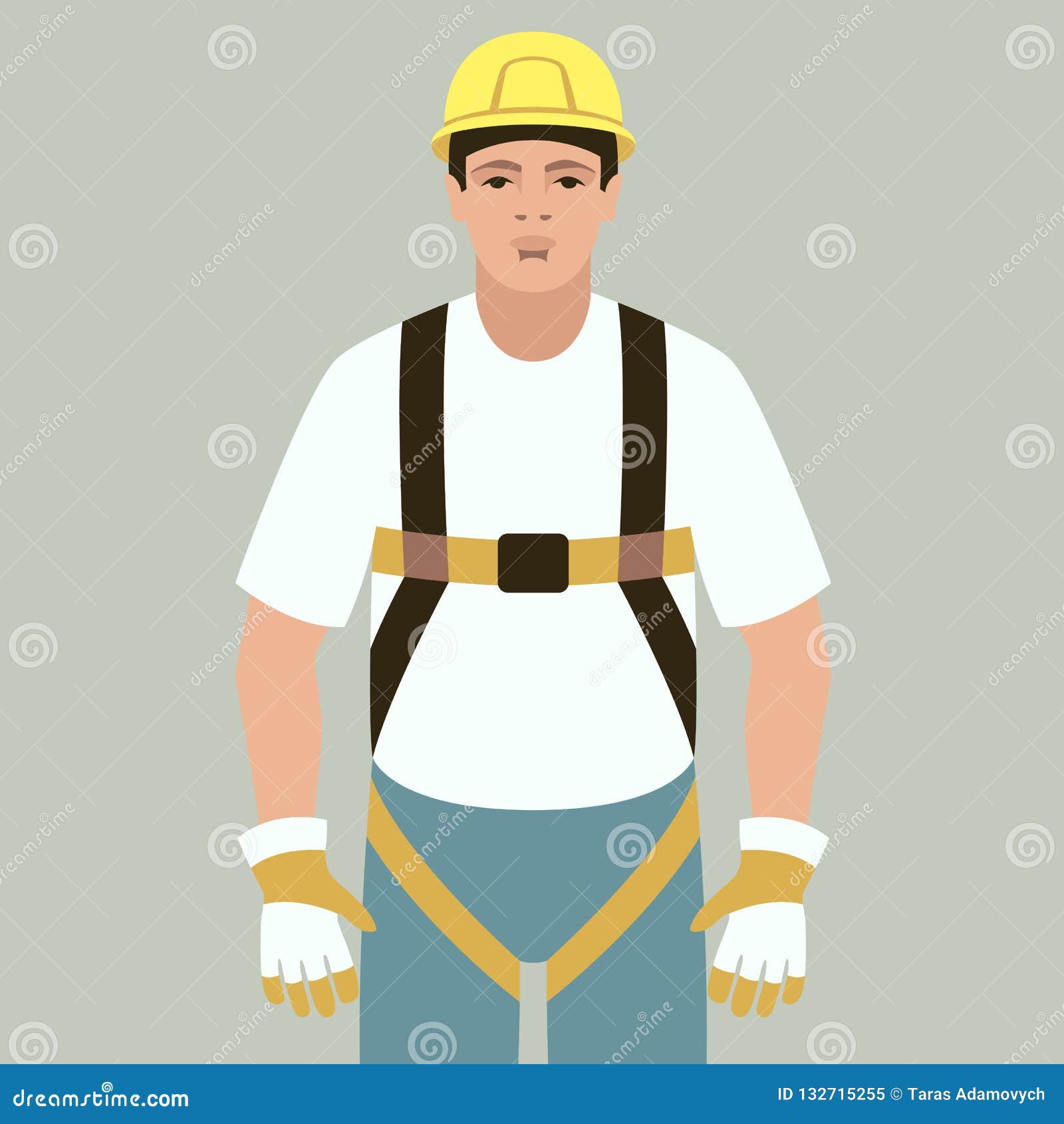 Worker in Helmet ,vector Illustration , Flat Style Stock Vector ... Worker in Helmet ,vector Illustration , Flat Style Stock Vector ...