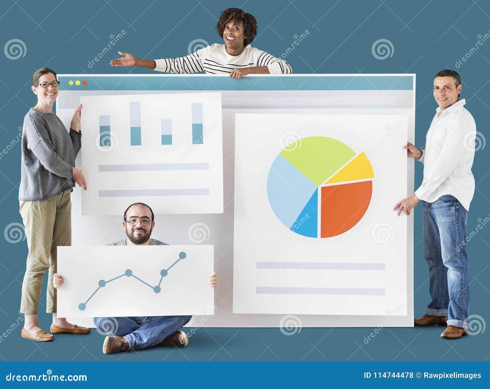 Worker Holding a Graph Board Stock Photo - Image of girls, device ...
