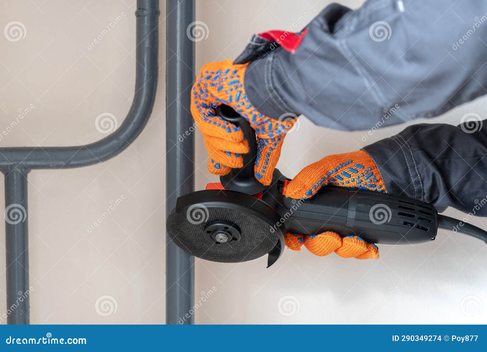 Grinder in the hands stock photo. Image of equipment - 290349274