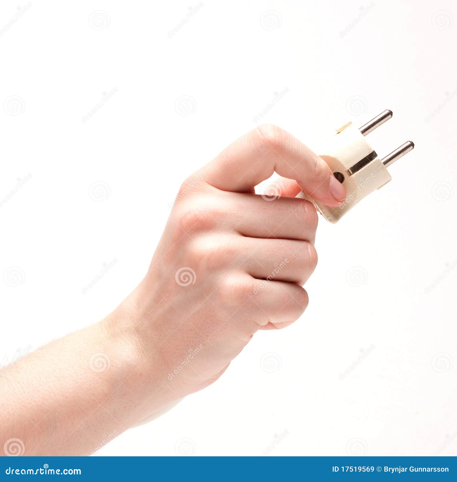 A Worker Holding Power Plug Stock Image - Image of metal, power: 17519569