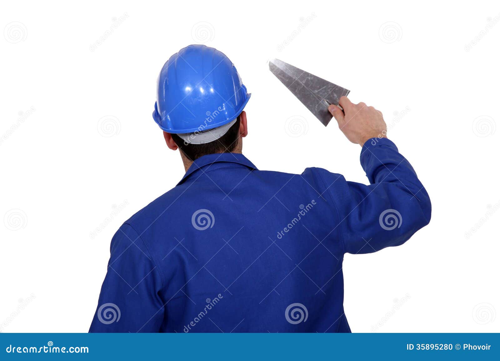 Worker holding a trowel stock photo. Image of hand, manual - 35895280