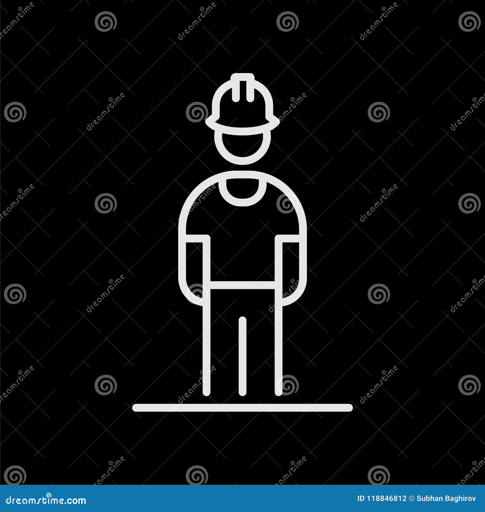 Worker Icon Avatar Simple Flat Style Illustration Stock Vector ...