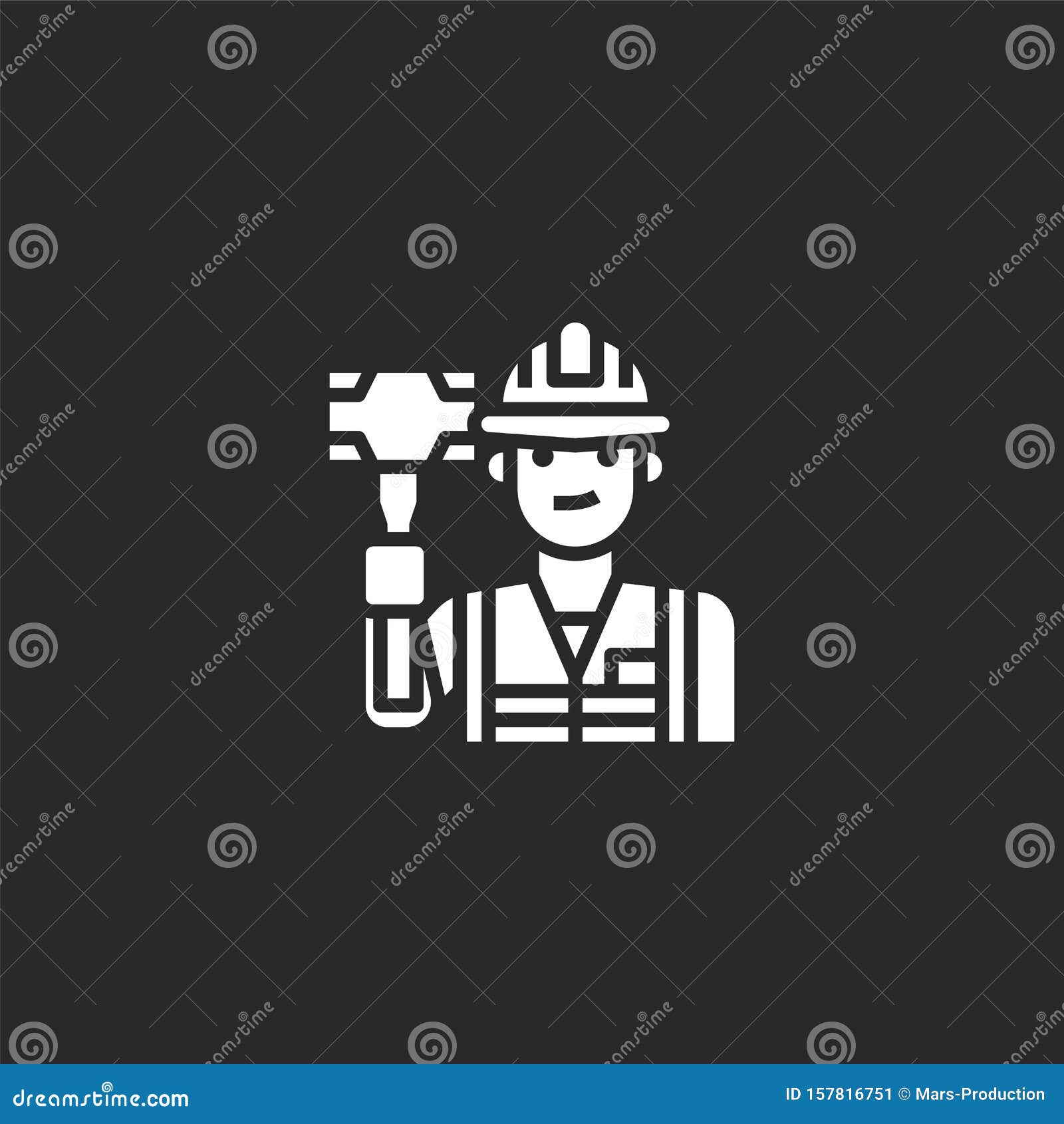 Worker Icon. Filled Worker Icon for Website Design and Mobile, App ...