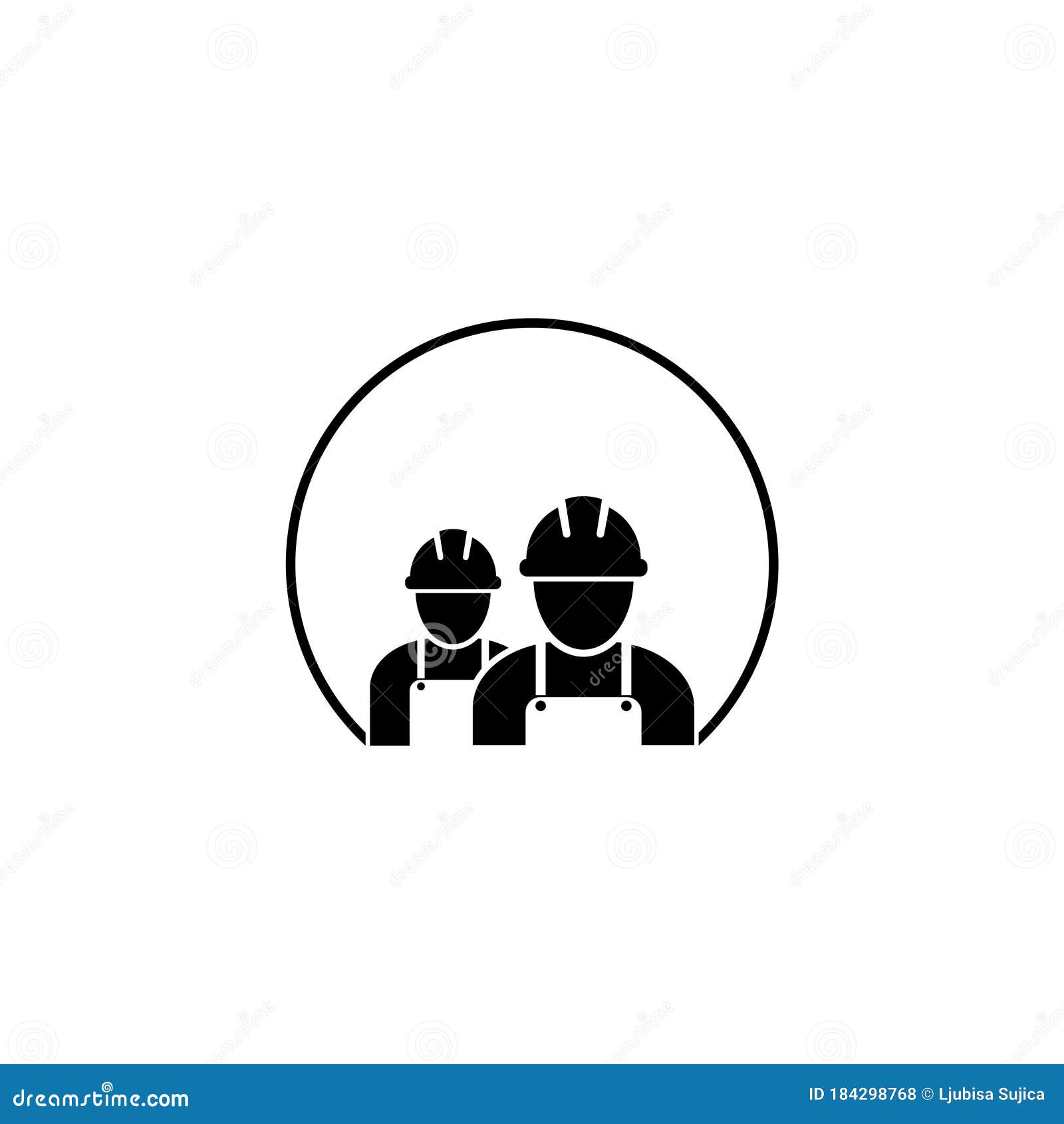 Worker Icon Isolated On White Background Stock Vector - Illustration of ...