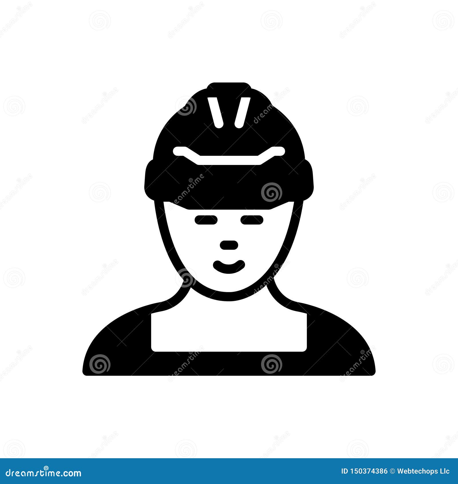 Black Solid Icon for Worker, Laborer and Shopman Stock Vector ...