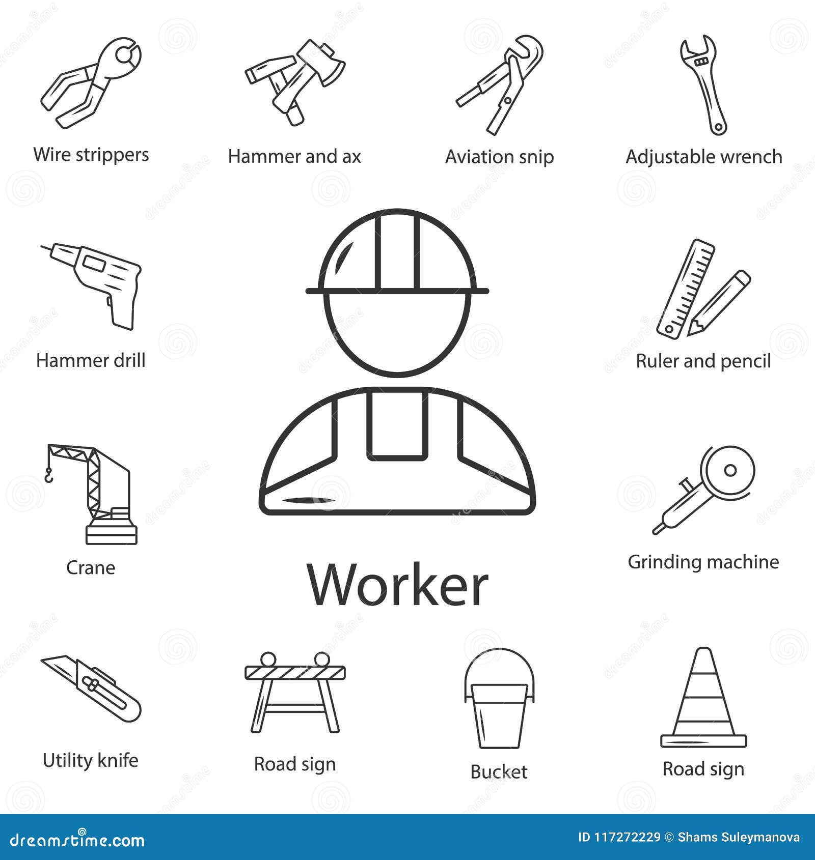 Worker Icon. Simple Element Illustration. Worker Symbol Design from ...
