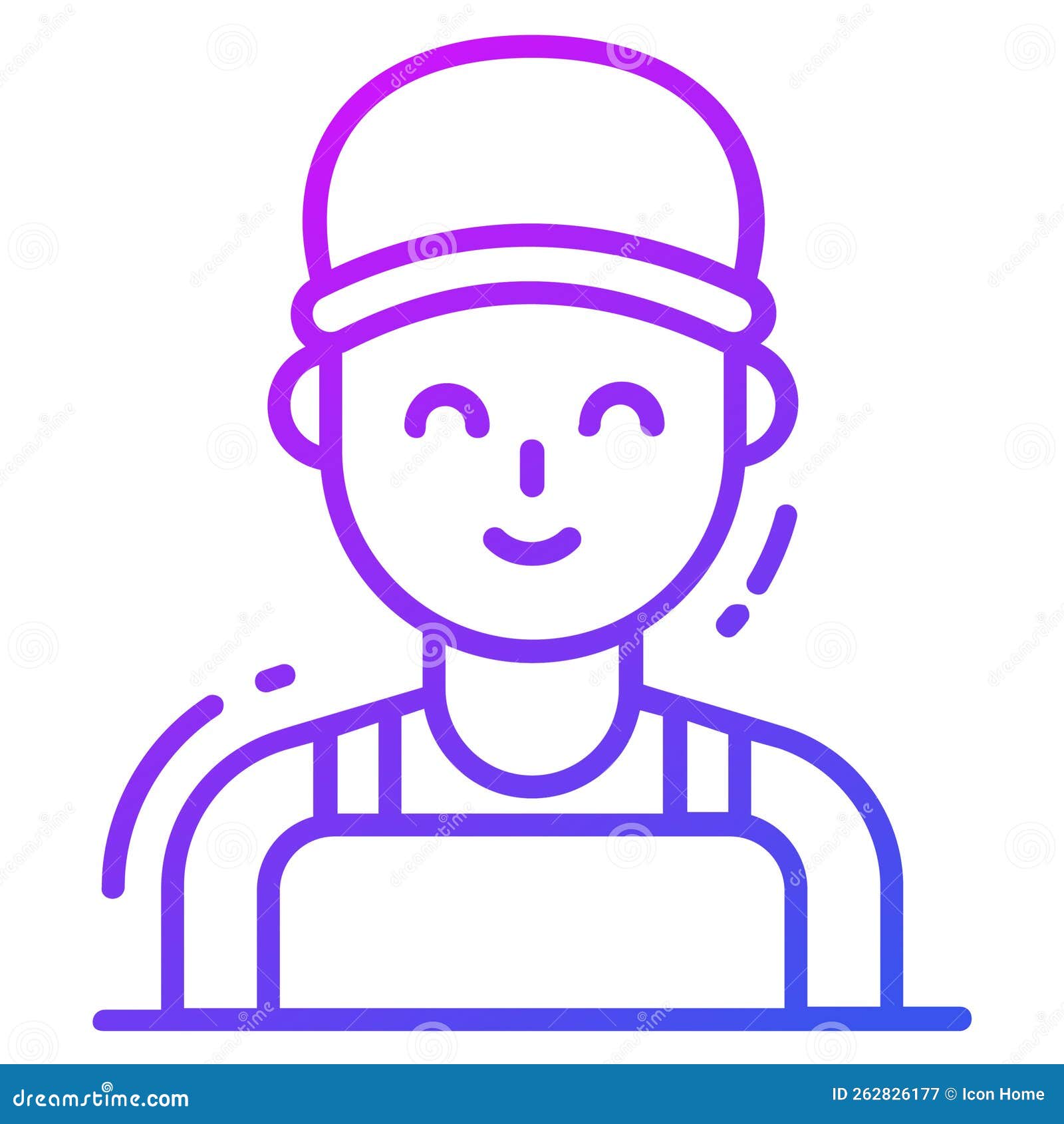 Worker Icon, Single Avatar Vector Illustration Stock Vector ...