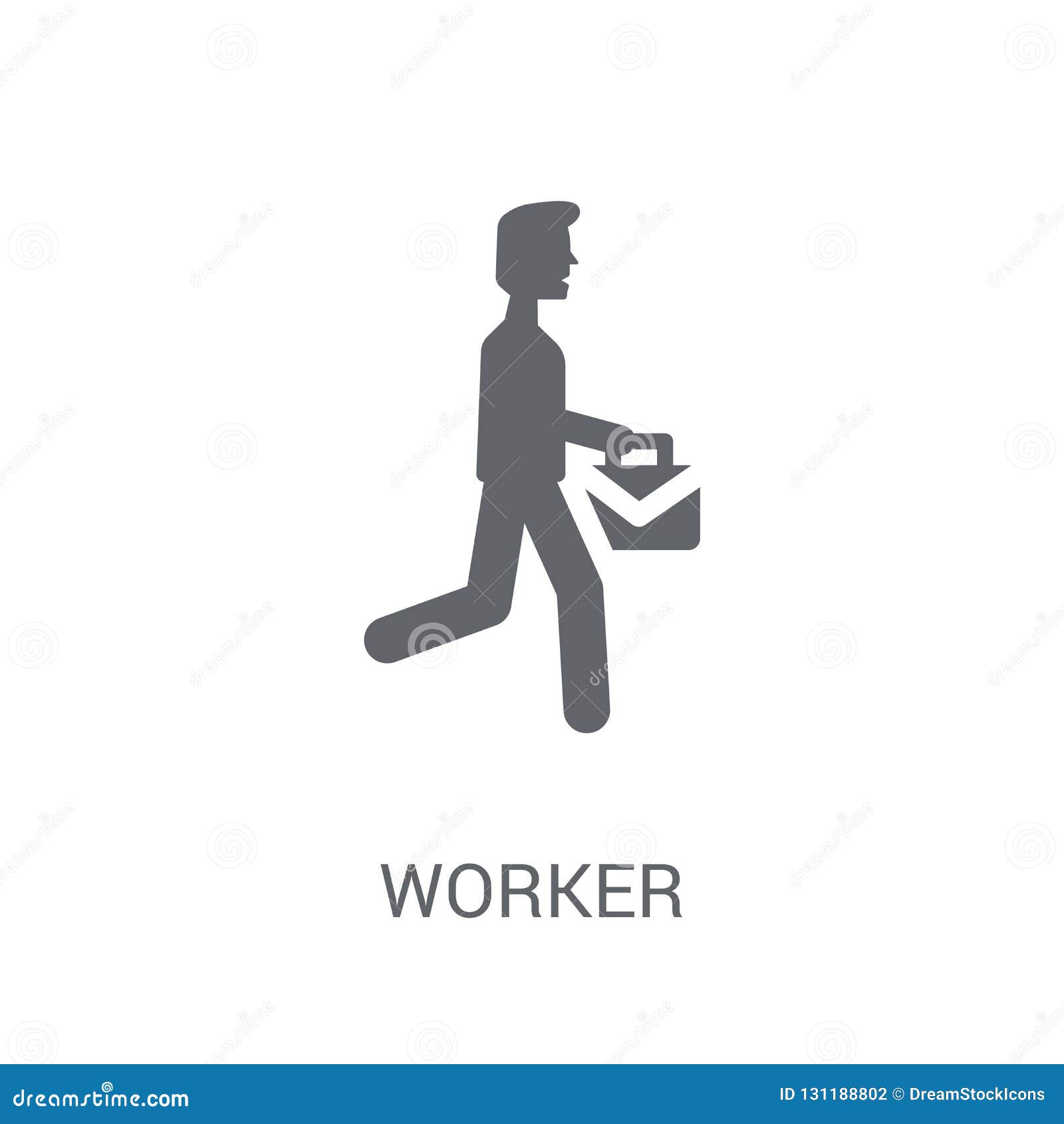 Worker Icon. Trendy Worker Logo Concept on White Background from Stock ...
