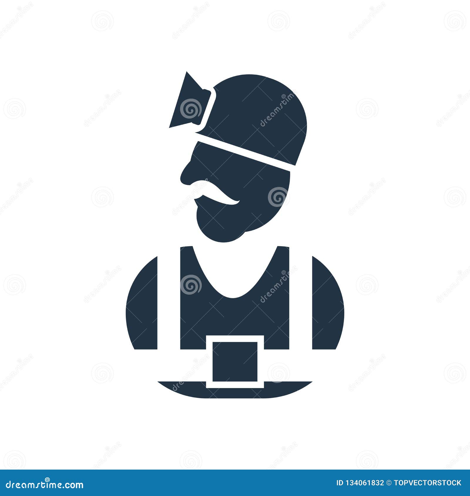 Worker Icon Vector Isolated on White Background, Worker Sign Stock ...