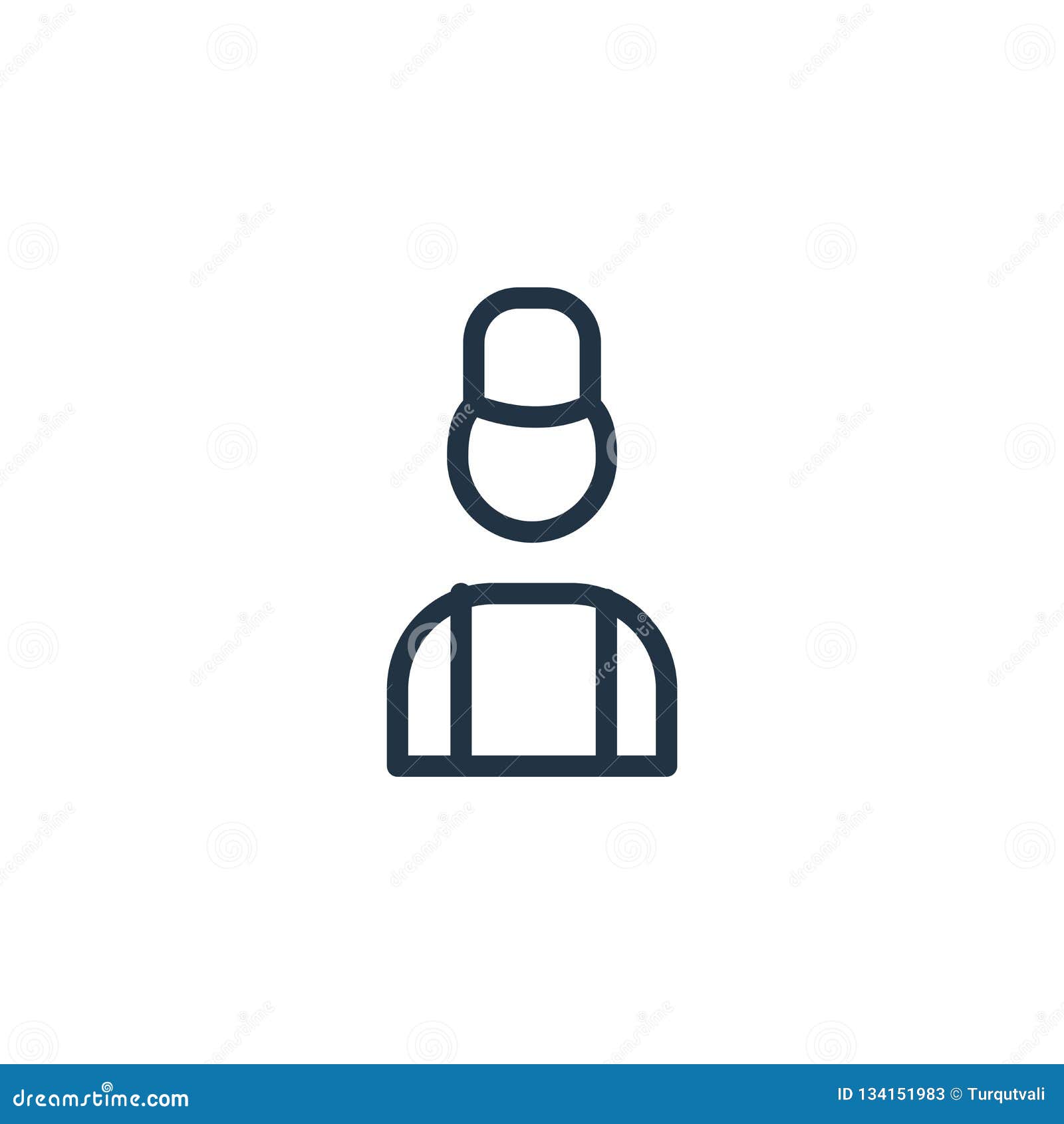 Worker Icon Vector Isolated on White Background, Worker Sign Stock ...