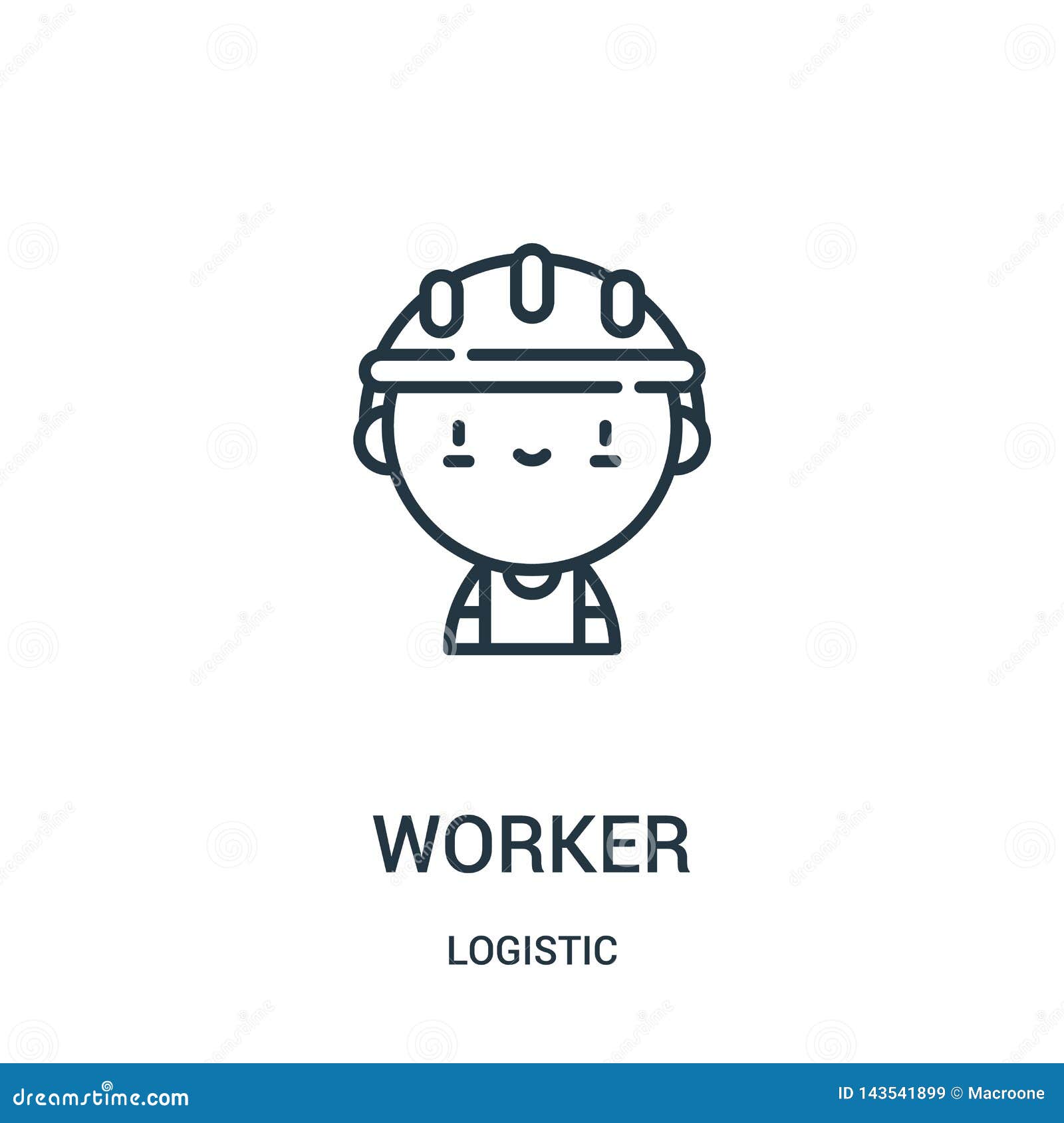 Worker Icon Vector from Logistic Collection. Thin Line Worker Outline ...