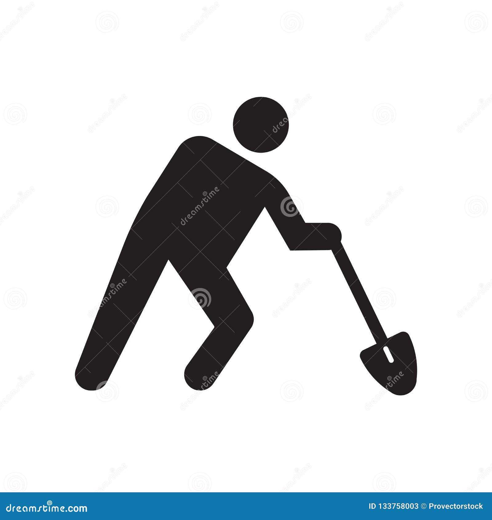 Worker Icon Vector Sign and Symbol Isolated on White Background, Worker ...