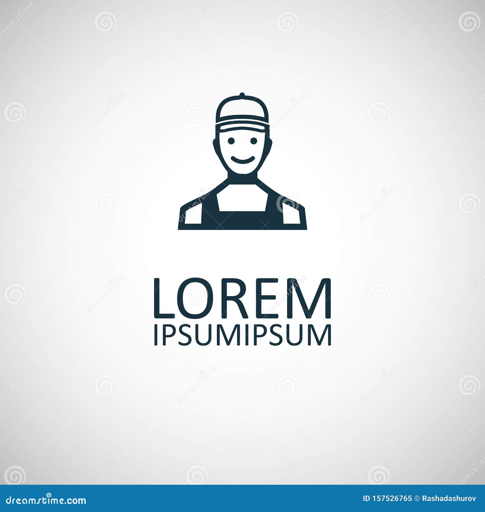 Worker Icon Trendy Simple Symbol Concept Stock Vector - Illustration of ...