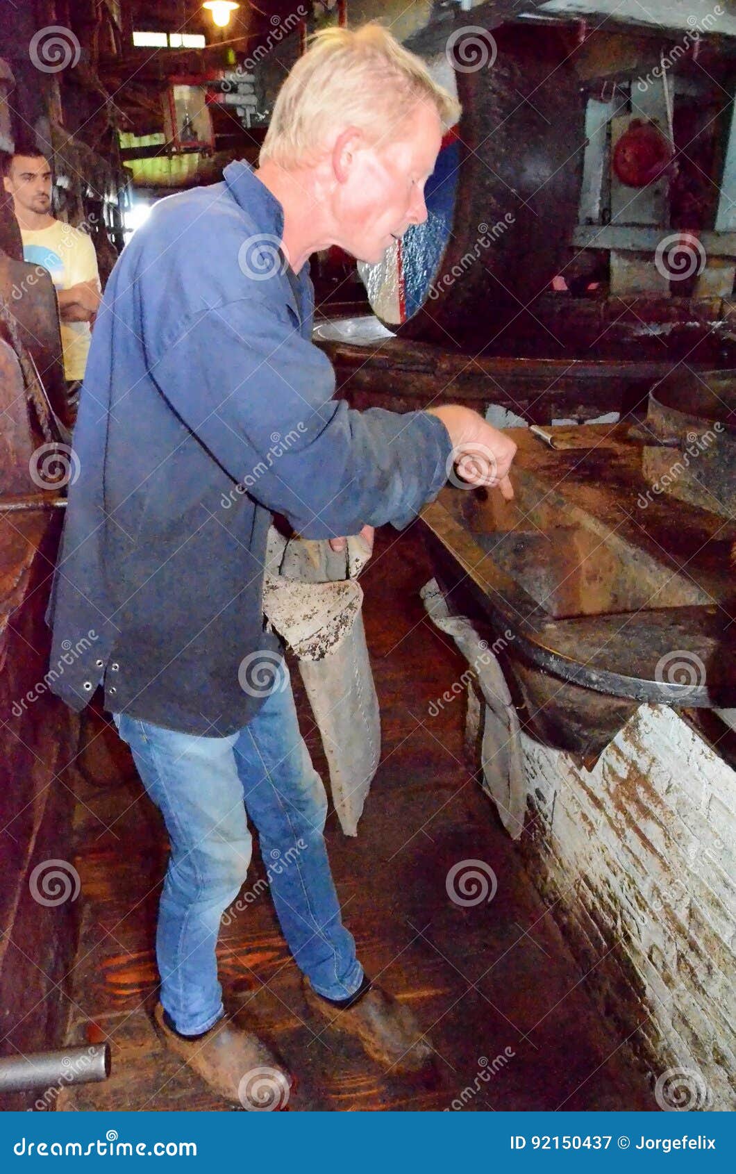 Worker Inside a Dutch Windmill Editorial Photography - Image of ...