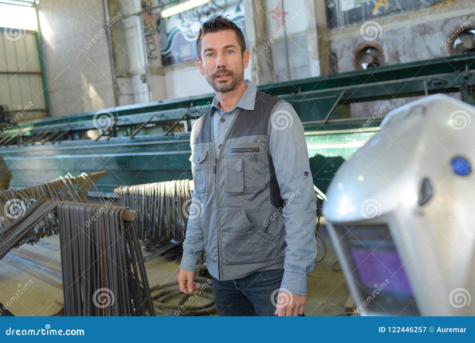 Worker inside the factory stock image. Image of machinery - 122446257
