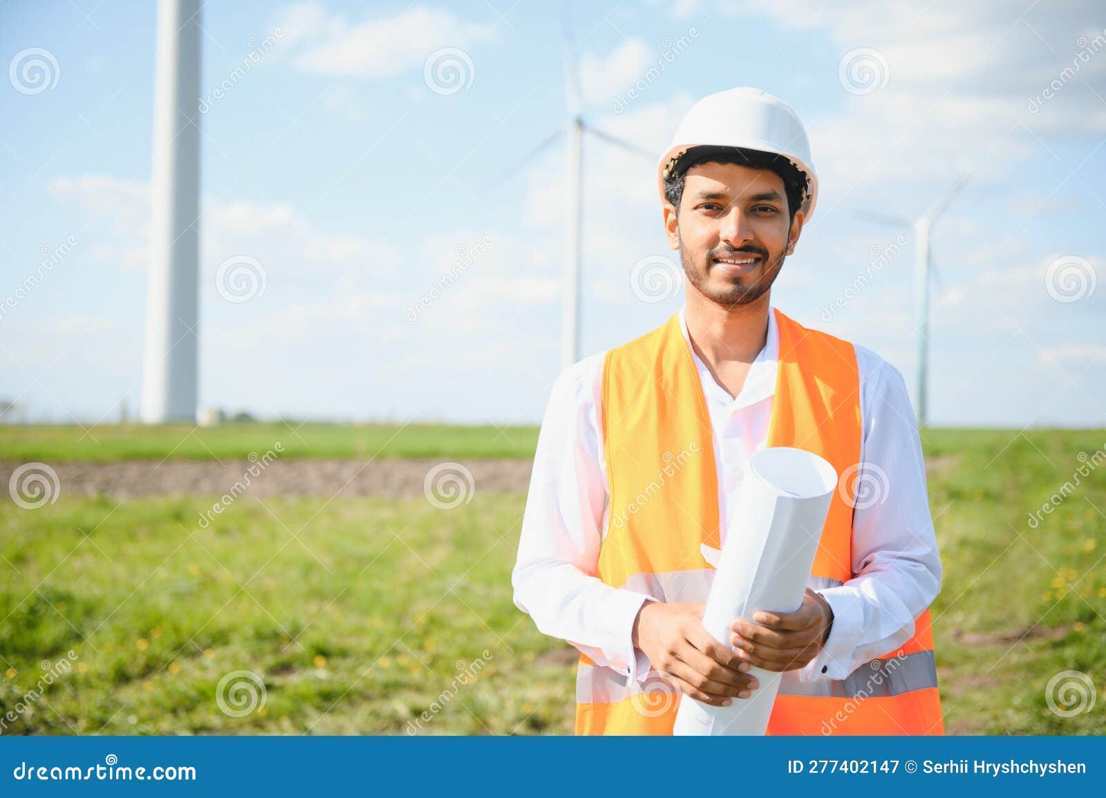 Worker Inside Sustainable Energy Industry - Engineer Working at ...