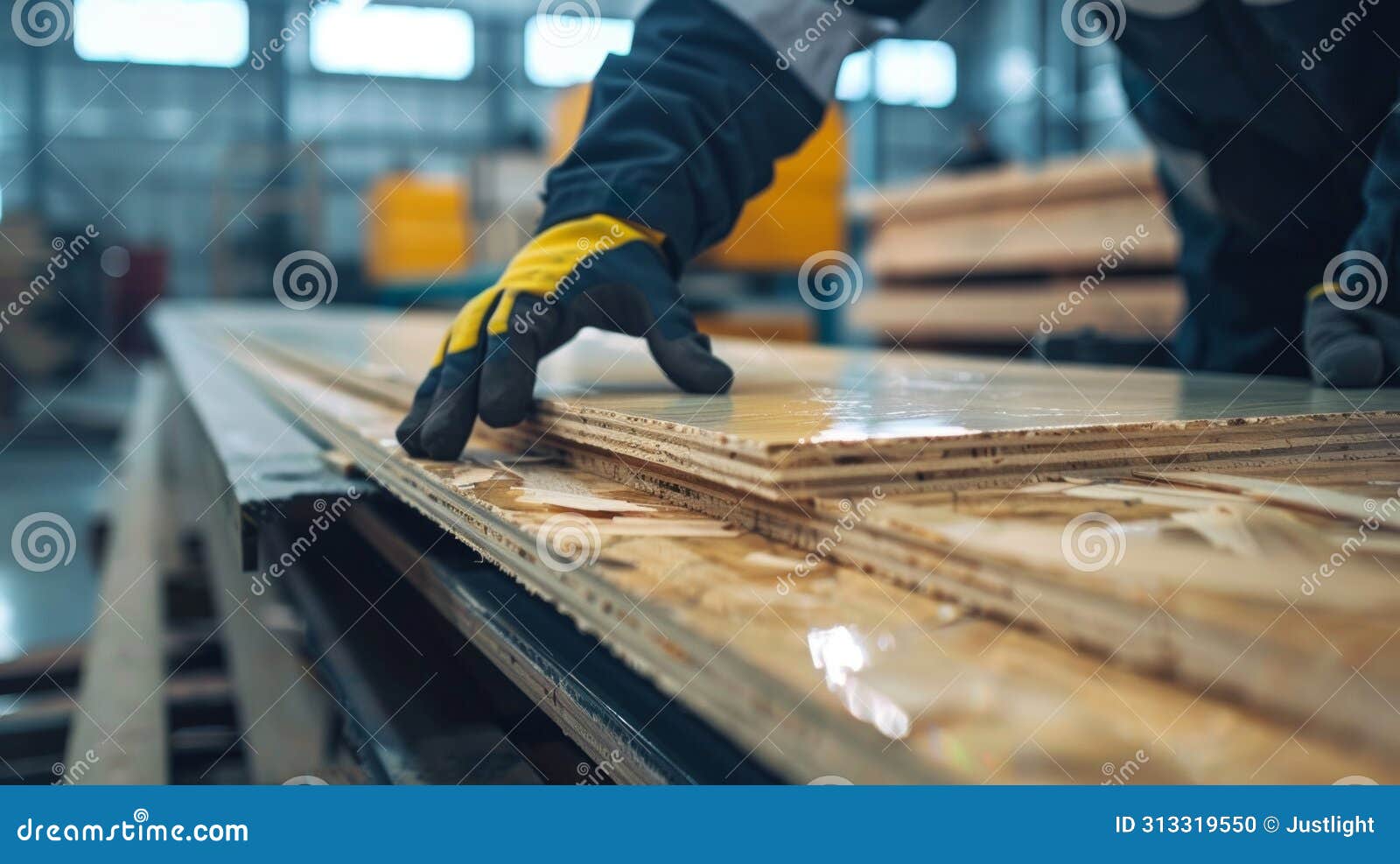 A Worker Inspecting a Completed Panel for Any Imperfections or Defects ...