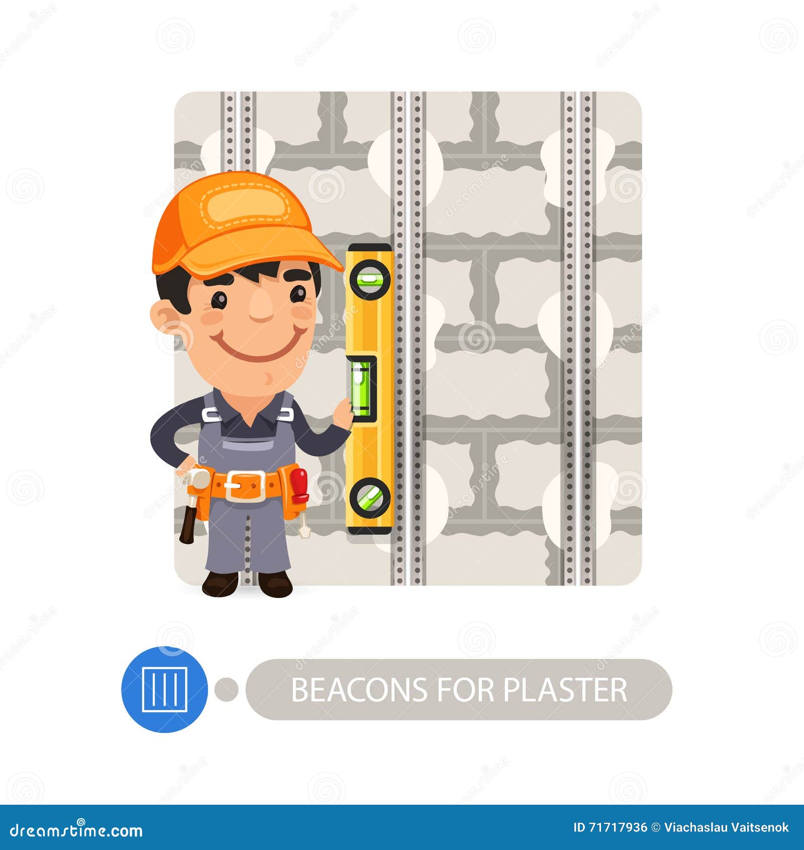 Worker With Plaster Cartoon Illustration | CartoonDealer.com #37249864