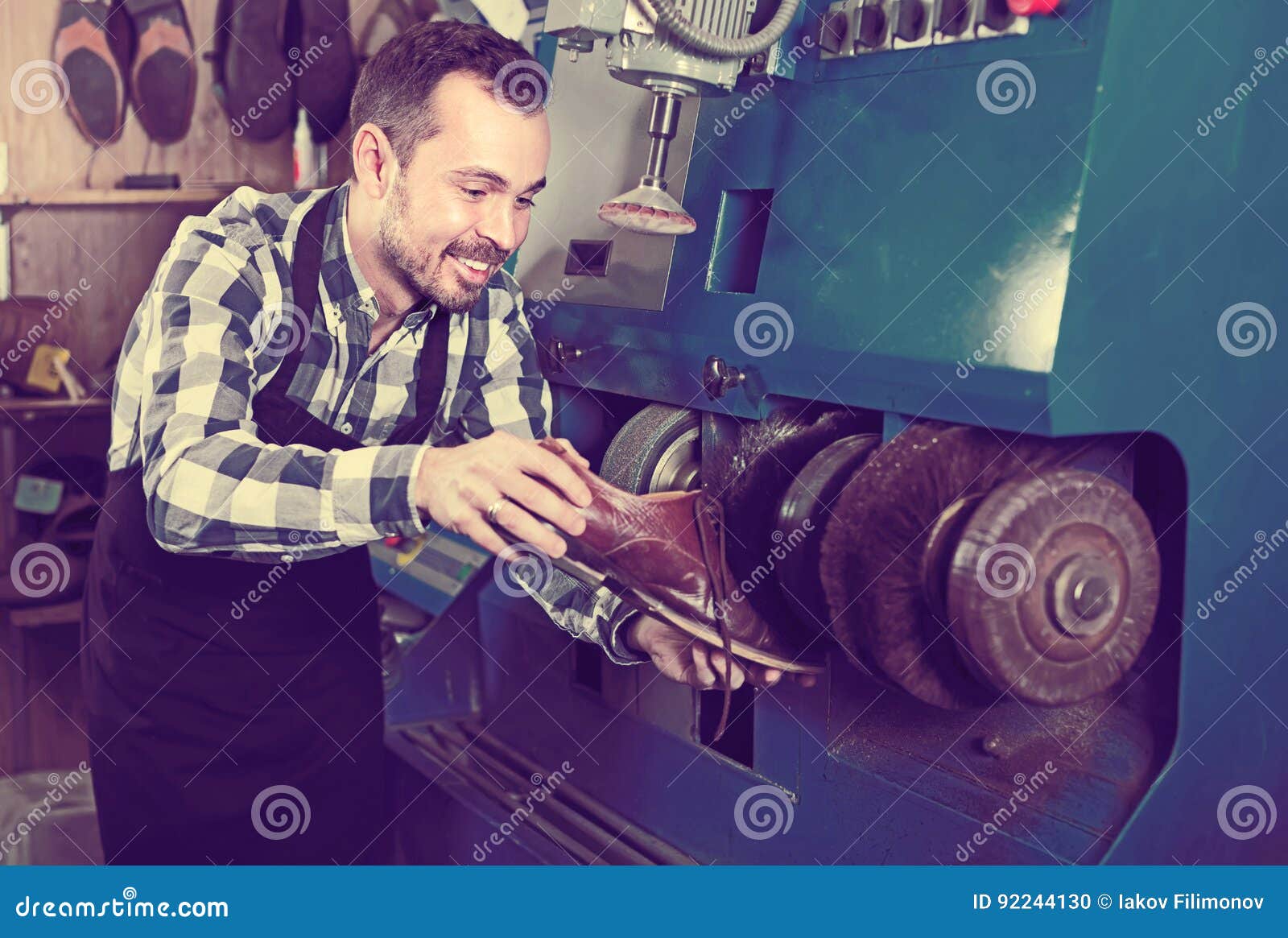 Worker with Instruments for Fixing in Repair Workplace Stock Photo ...
