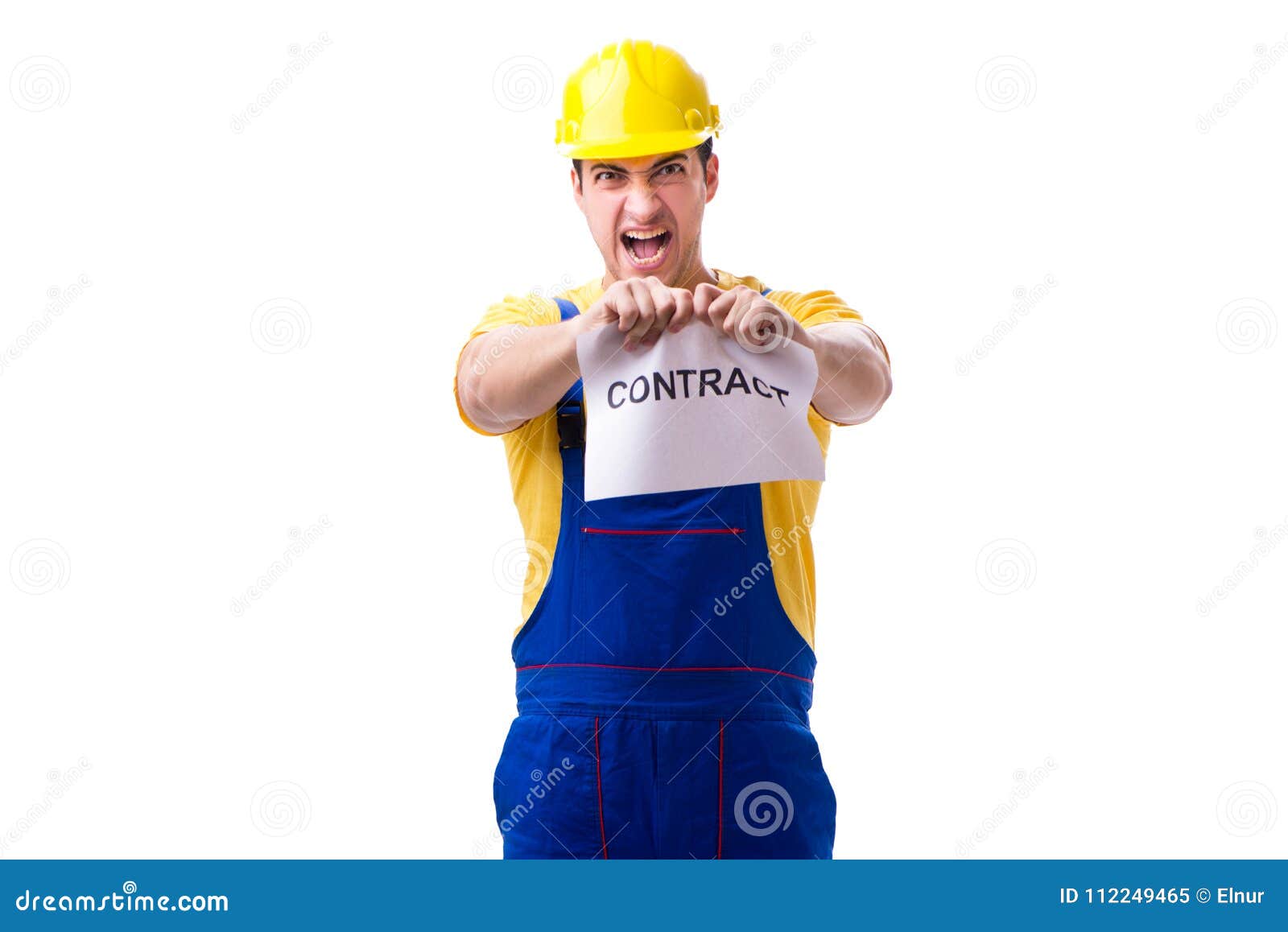 Worker Isolated on White Background Stock Image - Image of plumber ...