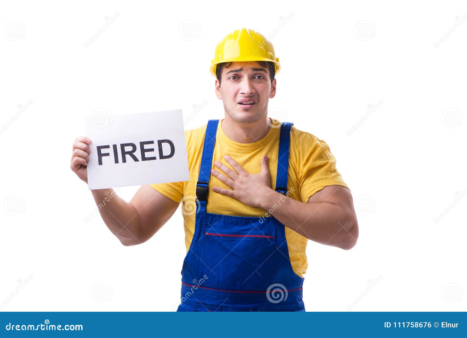 Worker Isolated on the White Stock Photo - Image of builder ...