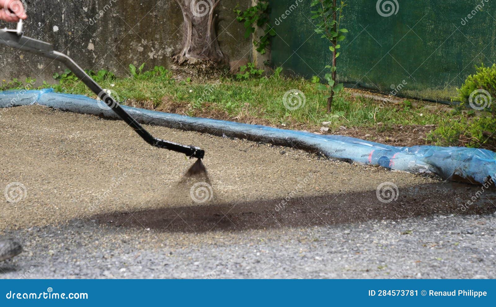 Worker Lay Bitumen Using Tar Sprayer Stock Video - Video of labor ...