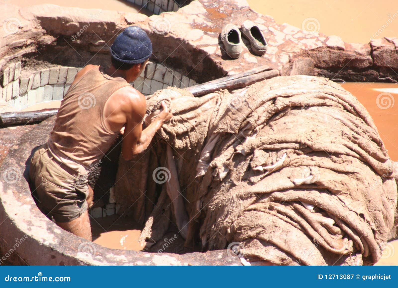 Worker in a Leather Factory Editorial Photography - Image of africa ...