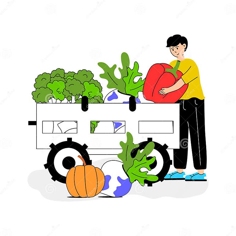Loading Vegetables stock illustration. Illustration of agriculture ...