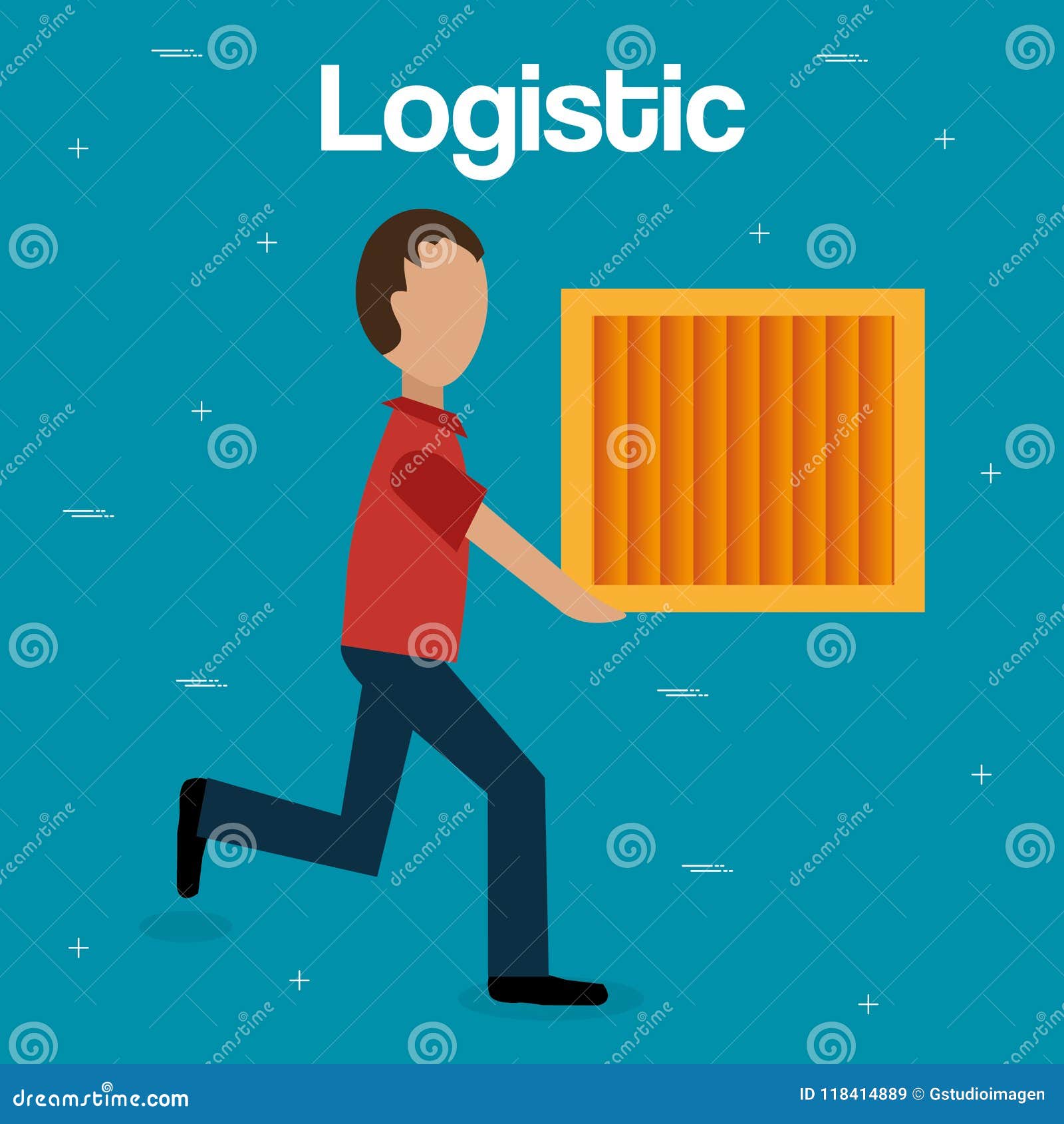 Worker Logistic Service Avatar Stock Vector - Illustration of ...