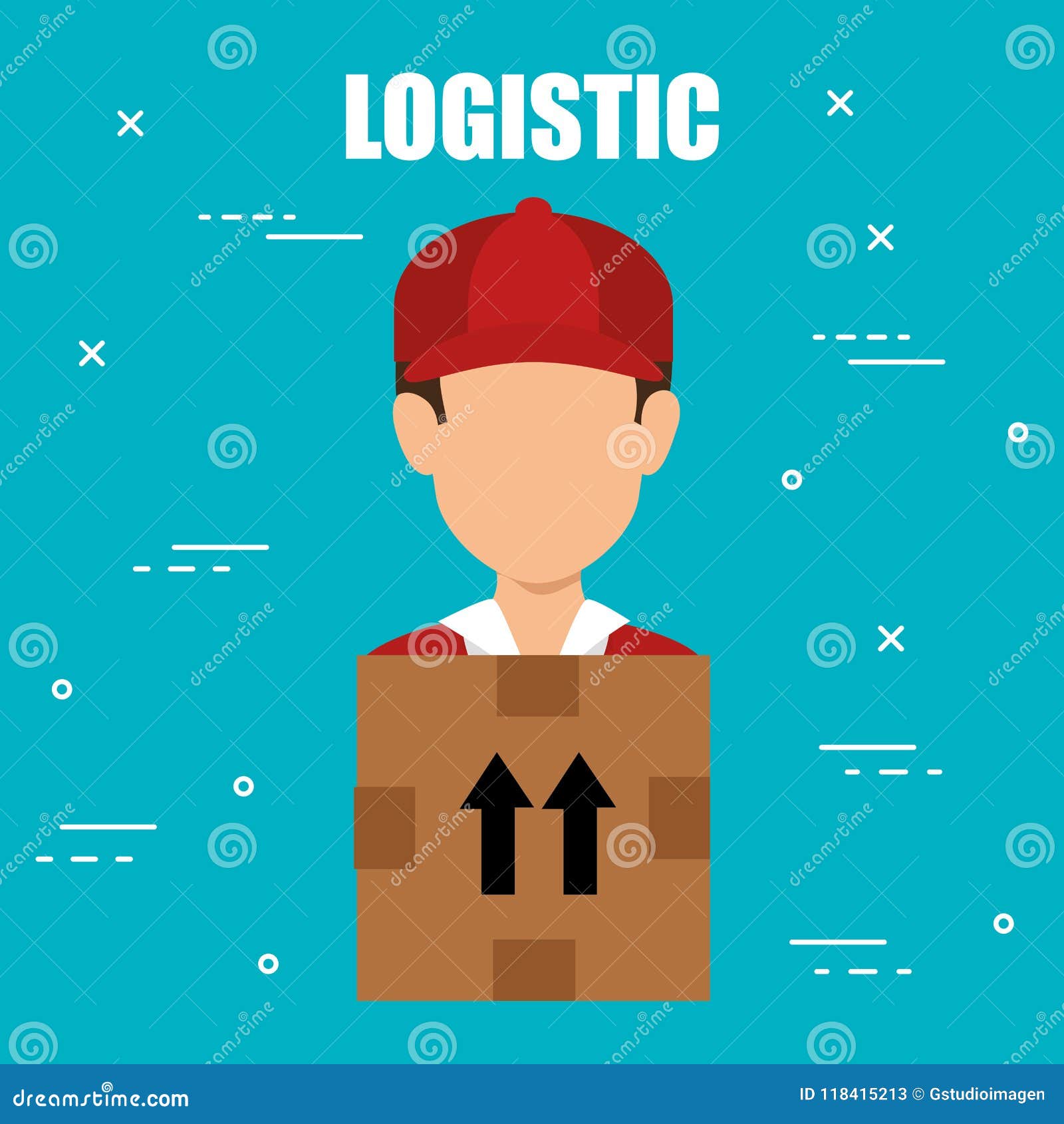 Worker Logistic Service Avatar Stock Vector - Illustration of person ...