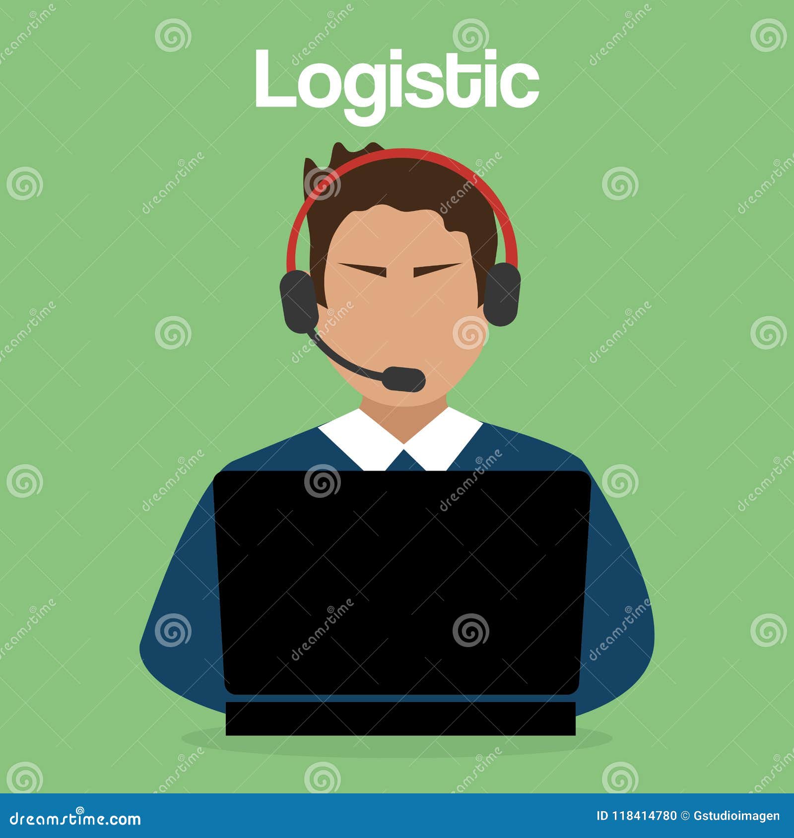Worker Logistic Service Avatar Stock Vector - Illustration of shipping ...
