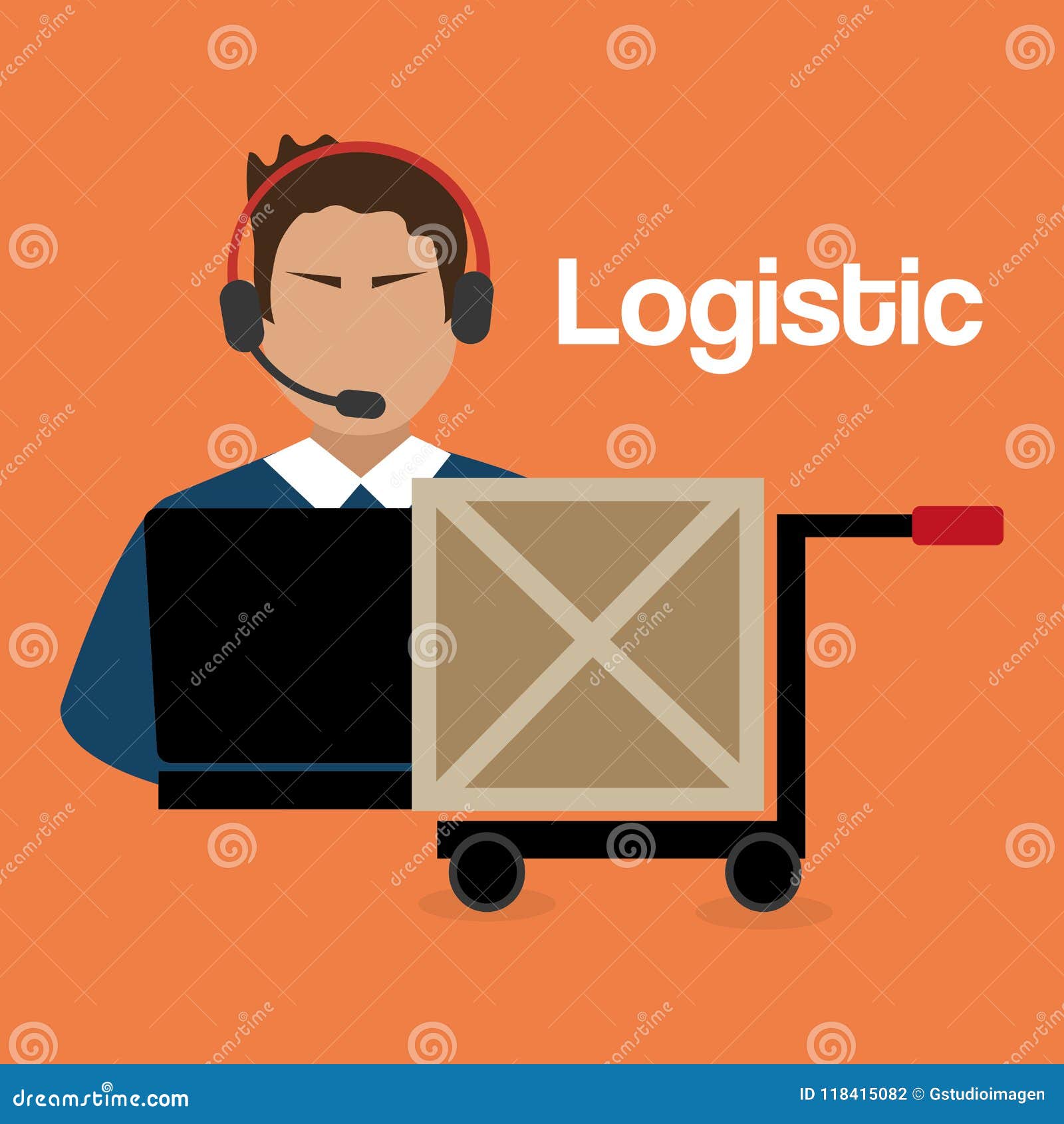 Worker Logistic Service Avatar Stock Vector - Illustration of loader ...