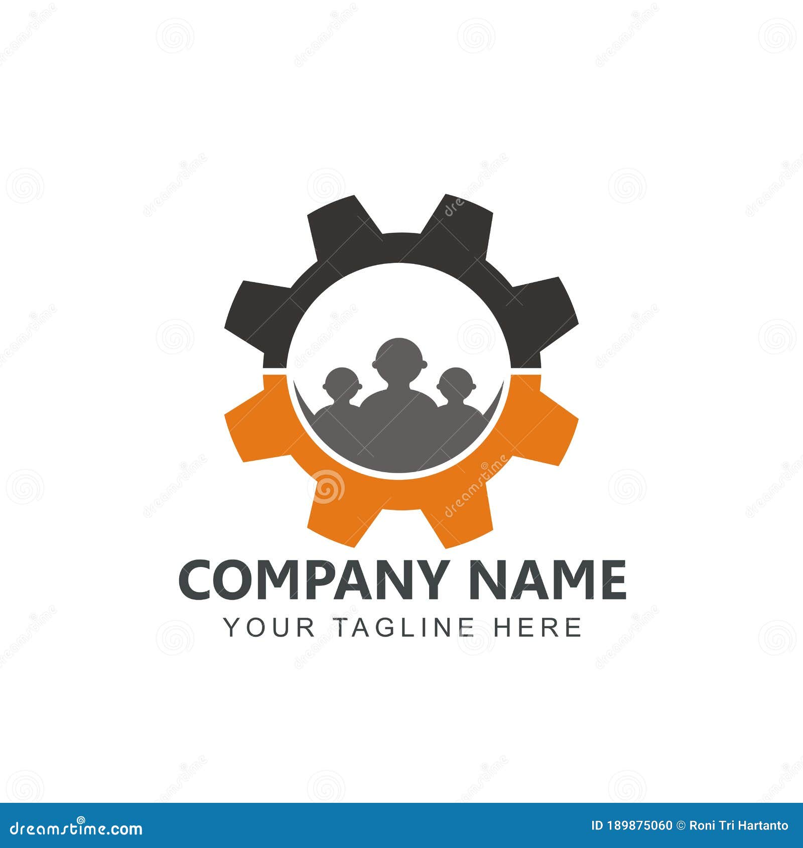 The Worker Logo Design Inspiration Vector Stock Vector - Illustration ...
