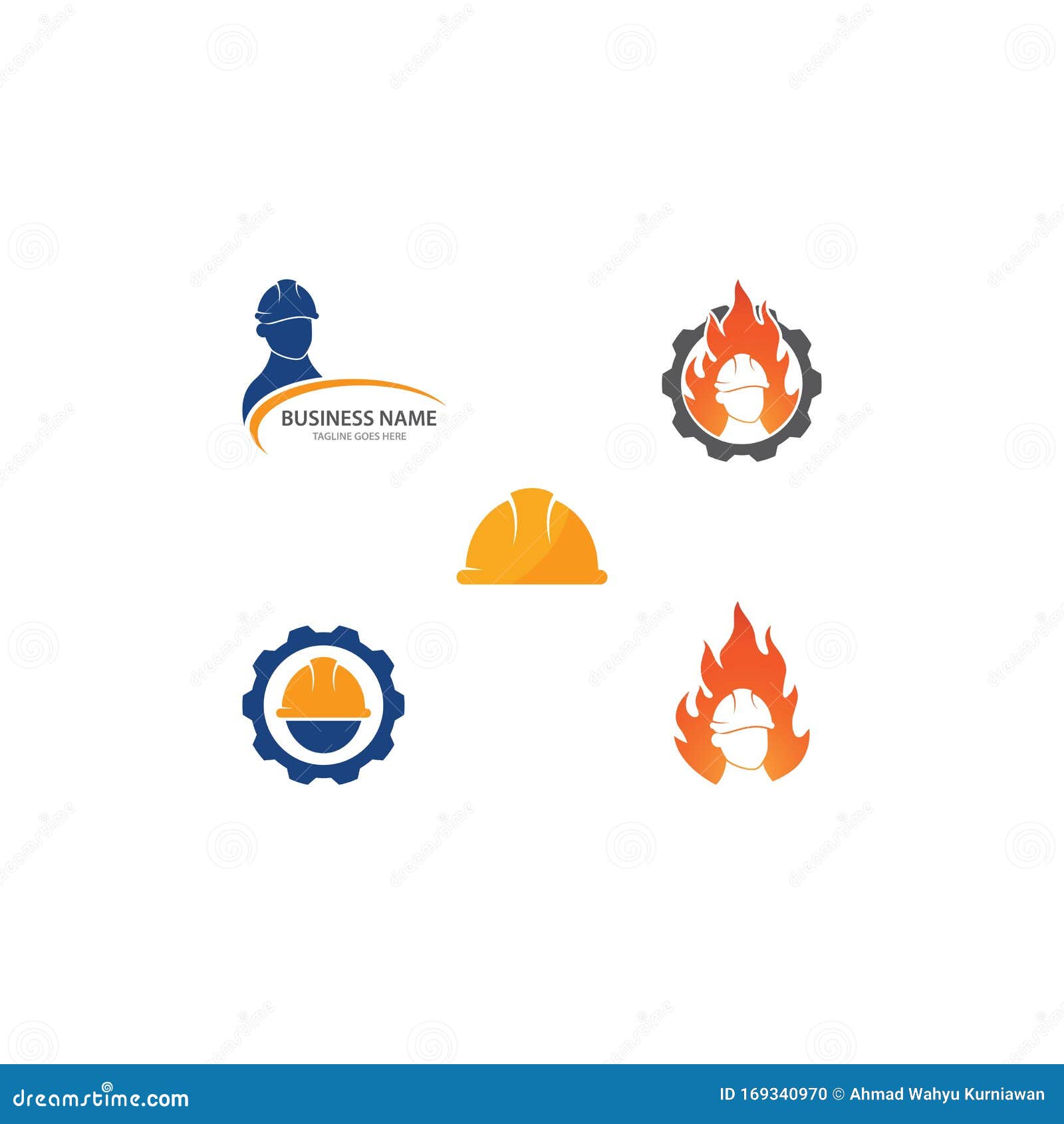 Worker logo stock vector. Illustration of worker, safe - 169340970