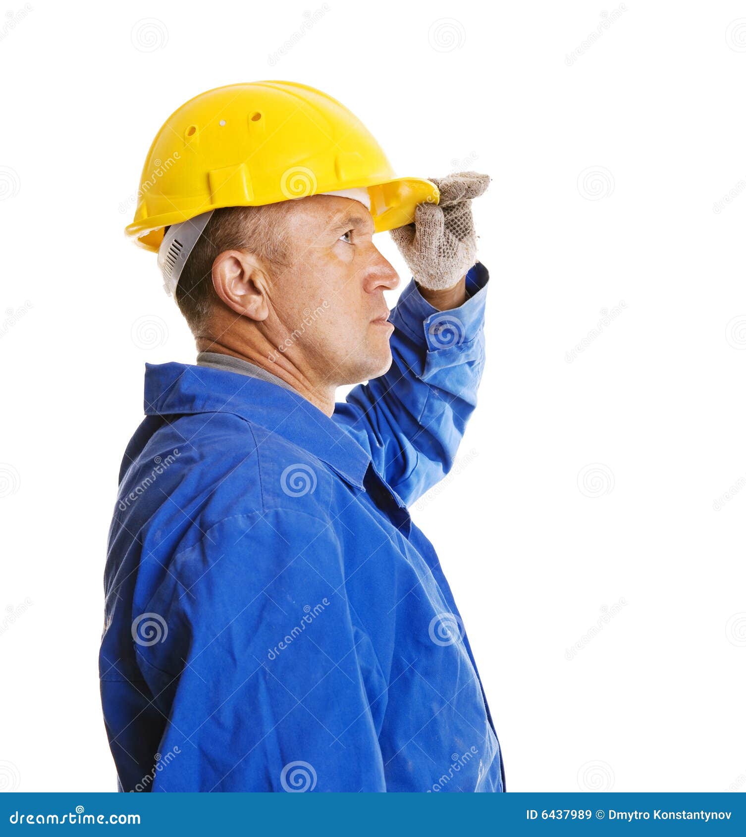 Worker looking forward stock image. Image of isolated - 6437989