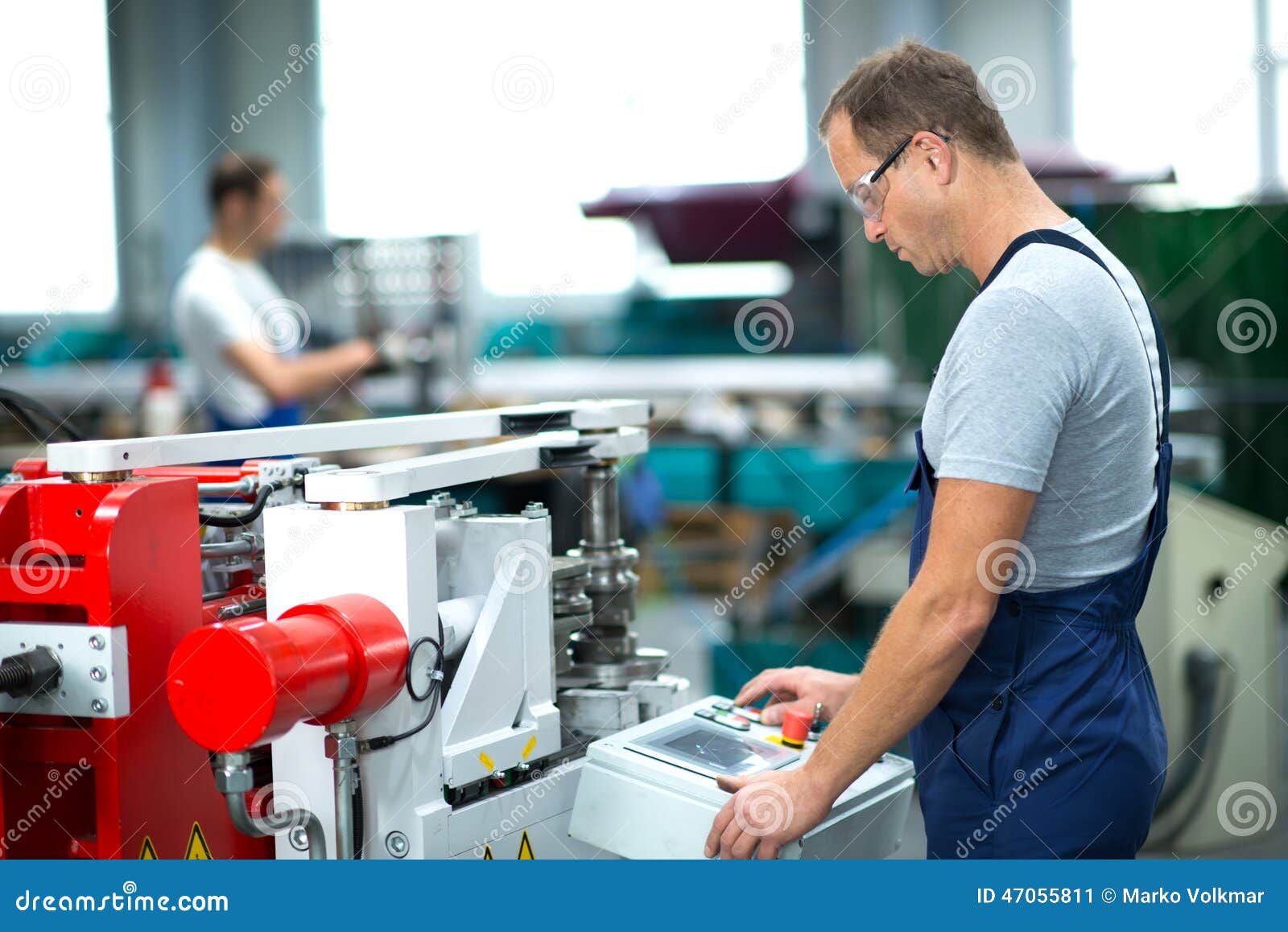 Worker on the machine stock image. Image of plant, mechanic - 47055811