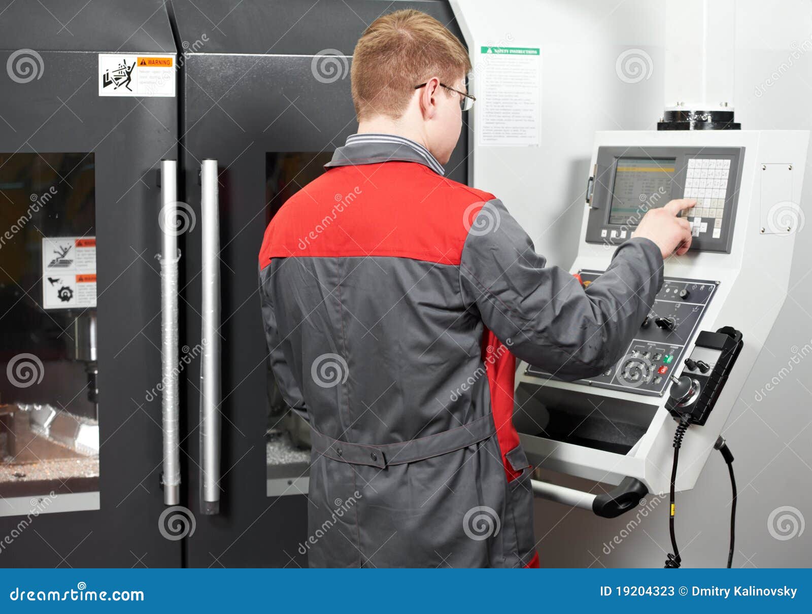 Worker at Machining Tool Workshop Stock Image - Image of mechanic ...