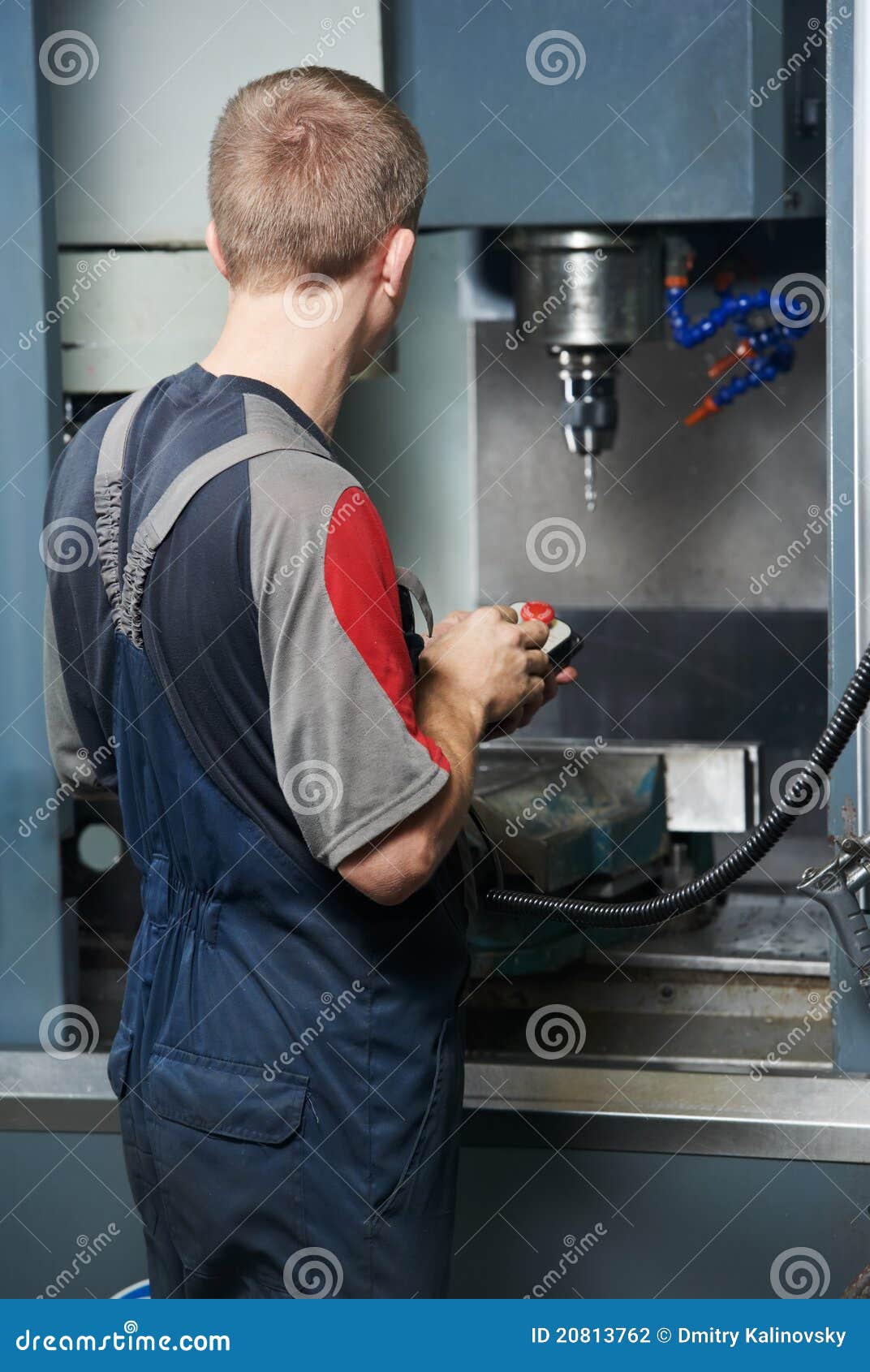 Worker at Machining Tool Workshop Stock Photo - Image of industry ...