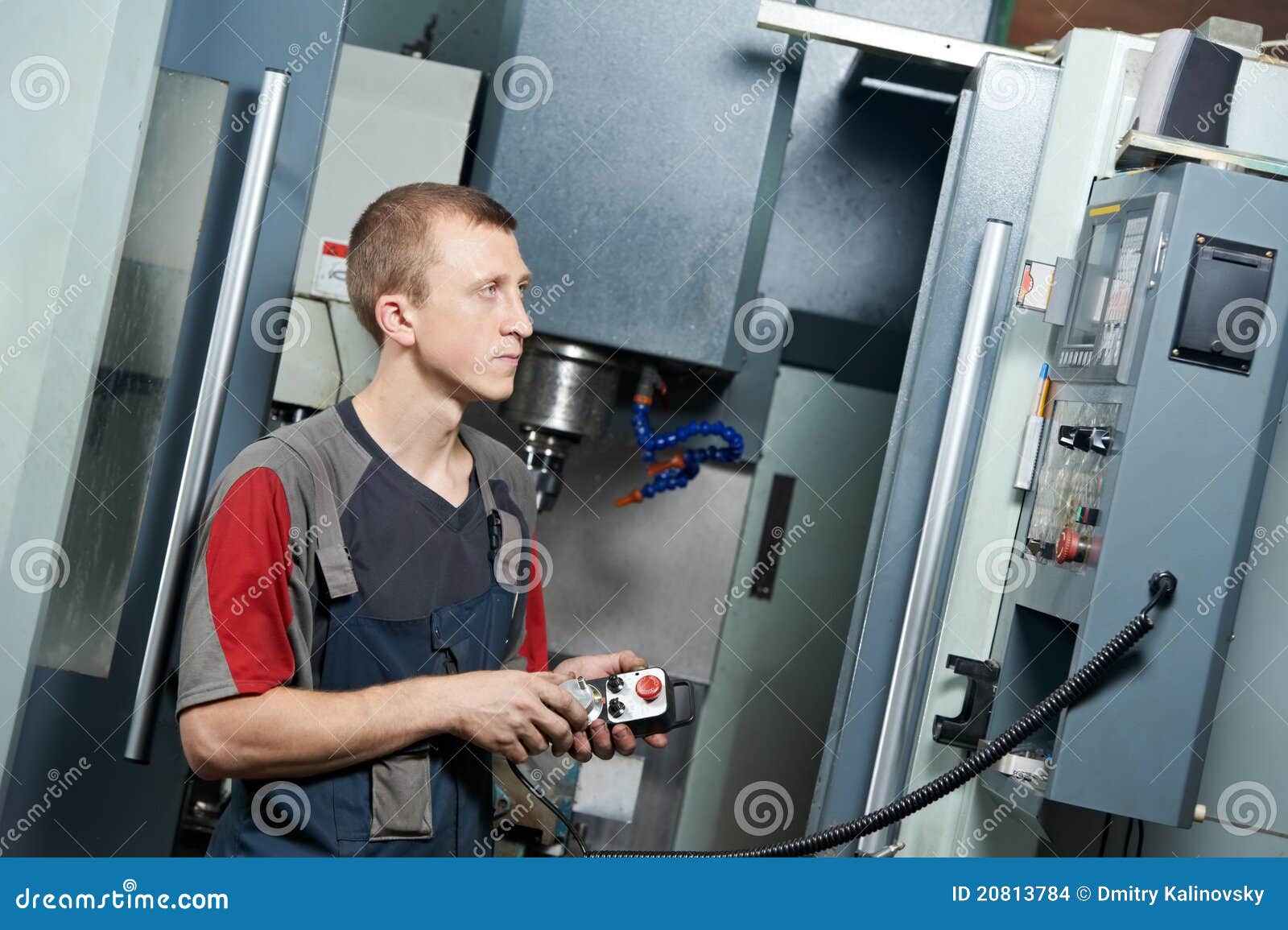 Worker at Machining Tool Workshop Stock Photo - Image of serviceman ...