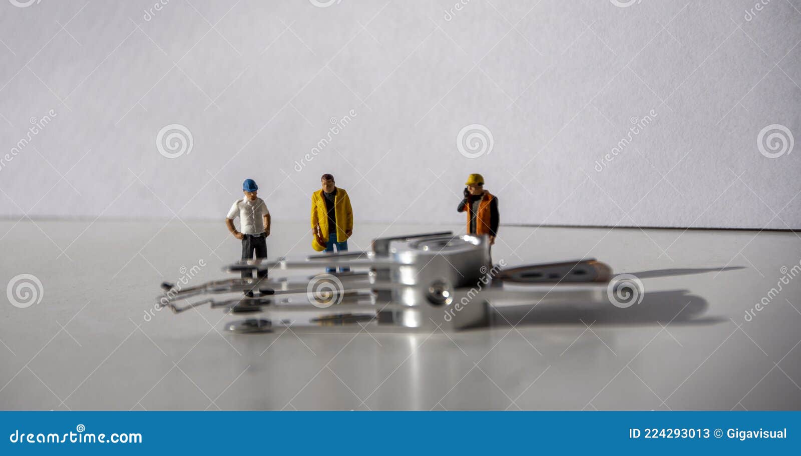 Worker at Maintenance Head of a Hard Disk Drive Stock Image - Image of ...