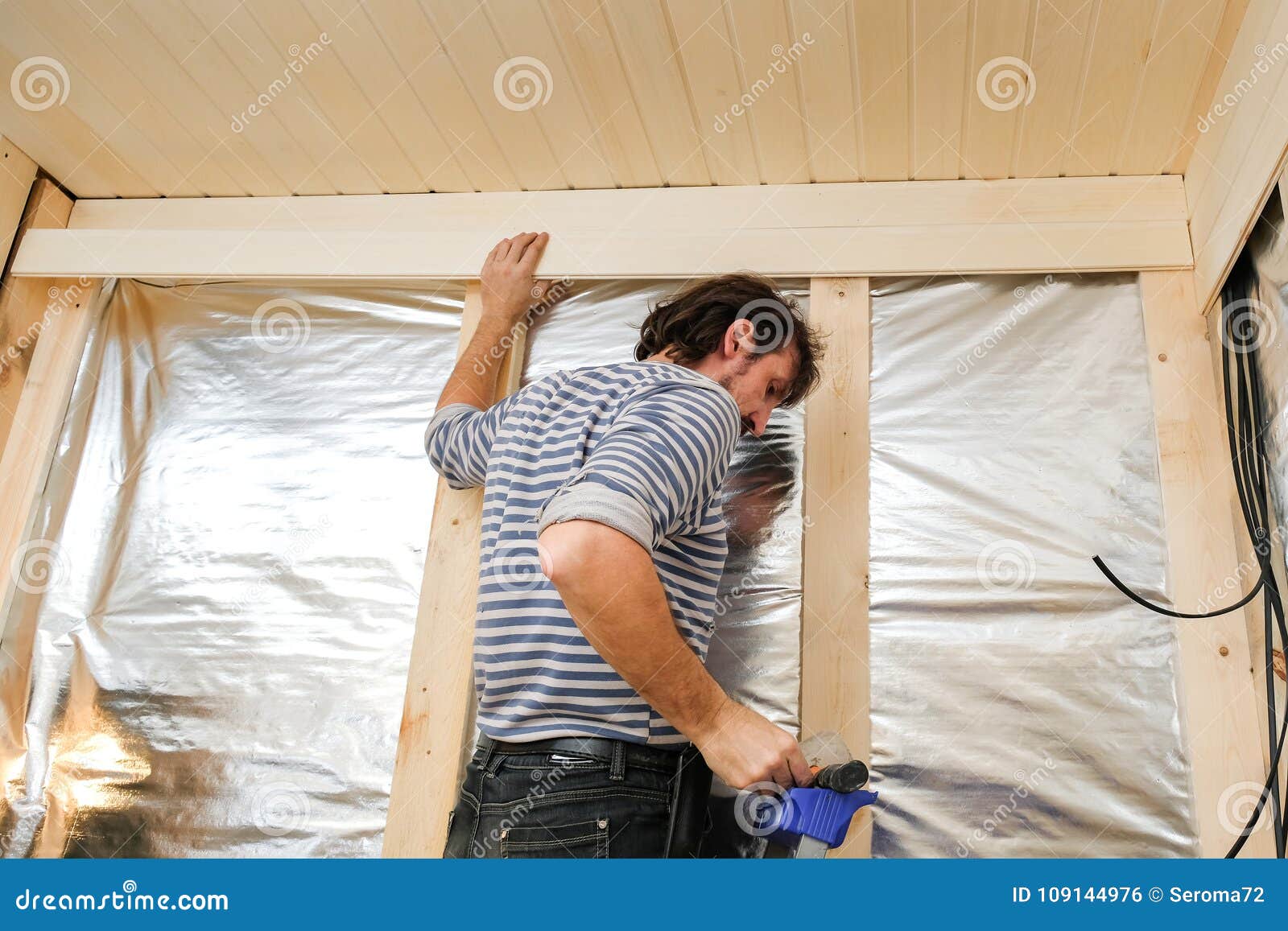 Workers Make Repairs in the Apartment Stock Photo - Image of ...